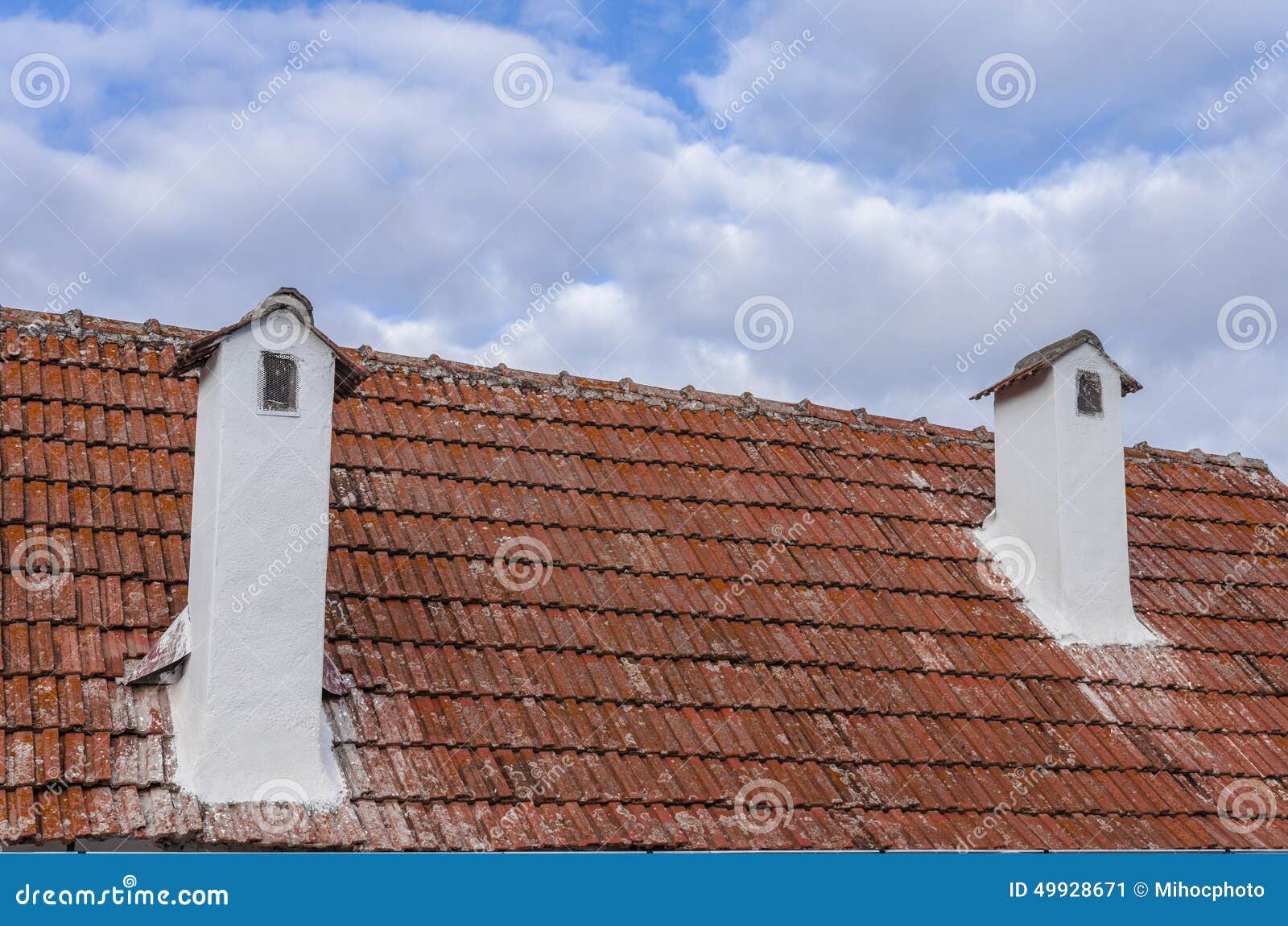 Two chimneys stock image. Image of lines, house, material - 49928671