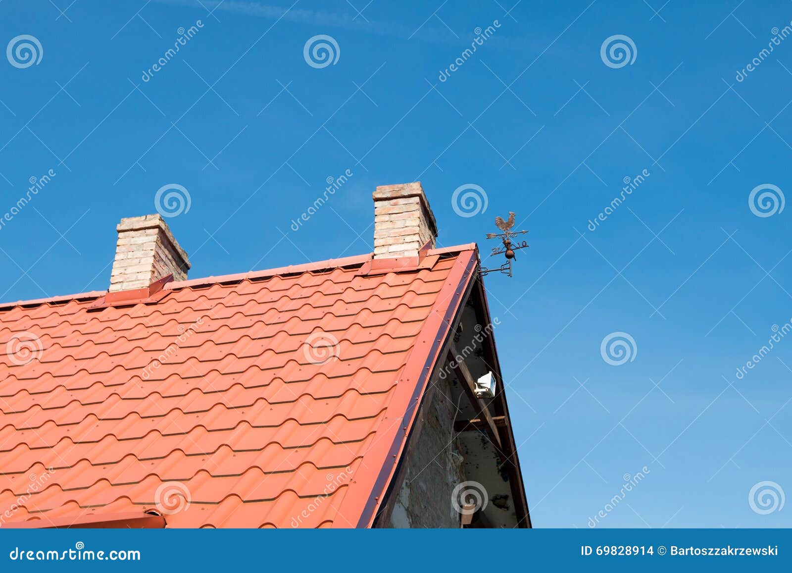 Two chimneys stock photo. Image of white, space, exterior - 69828914