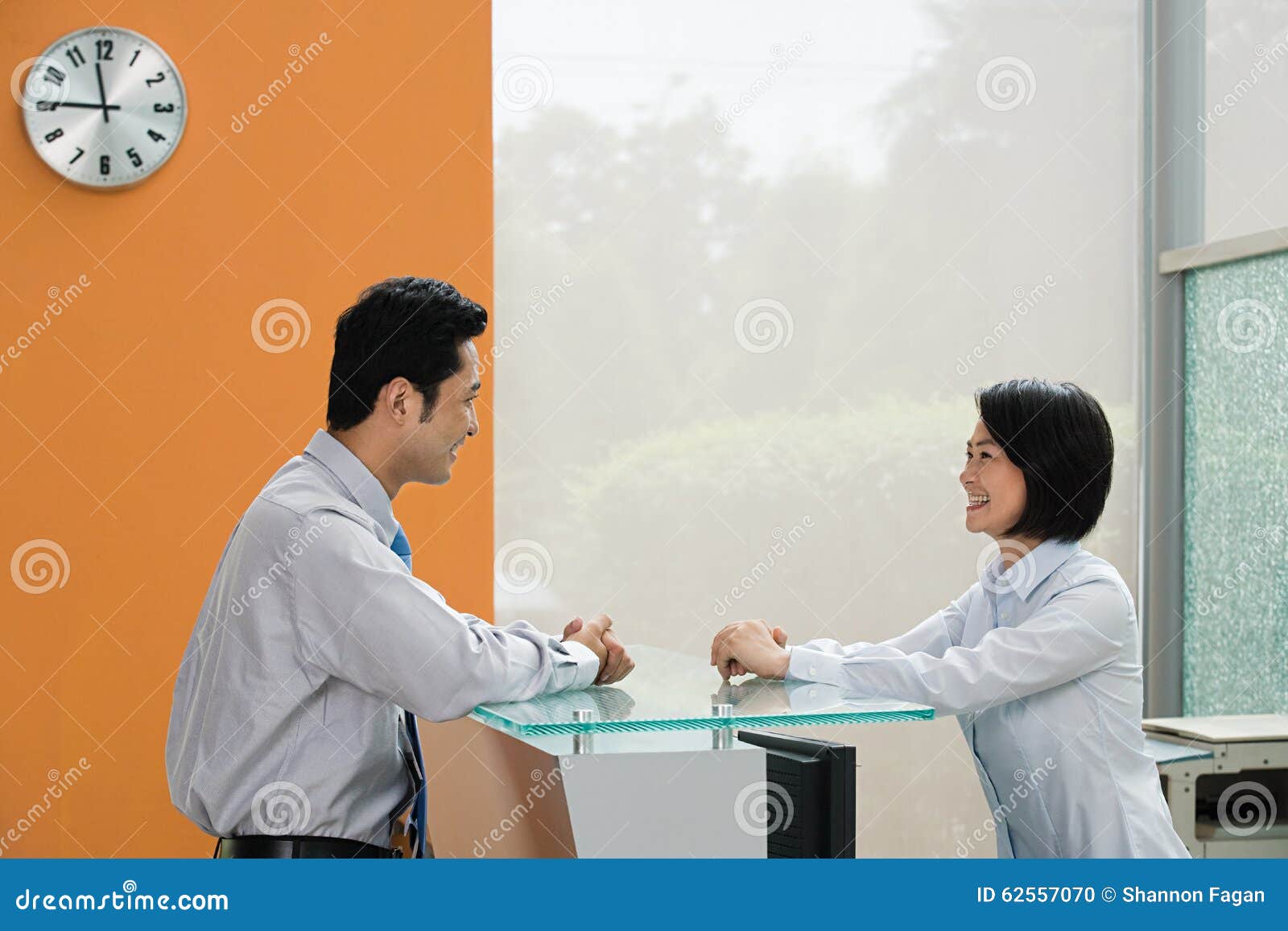 Two Chinese Office Colleagues Stock Photo - Image of career, female ...