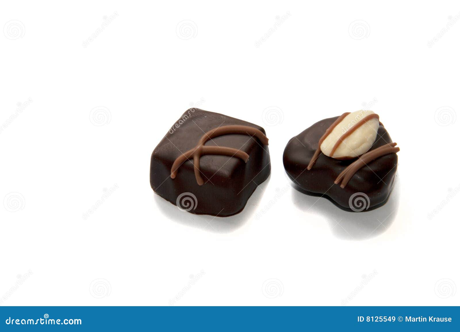 Two chocolate candys stock image. Image of candy, collection - 8125549
