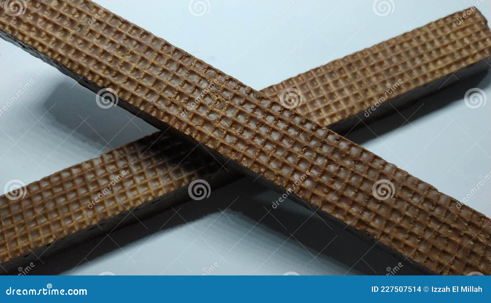 Two Chocolate Wafer Bars Cross Formation Stock Photo - Image of bars ...