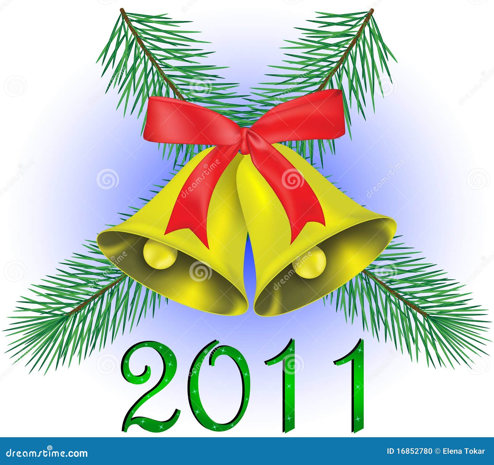 Two christmas bell stock vector. Illustration of bell - 16852780