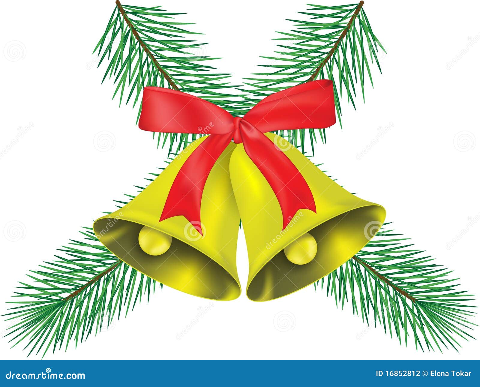 Two christmas bell stock vector. Illustration of christmas - 16852812