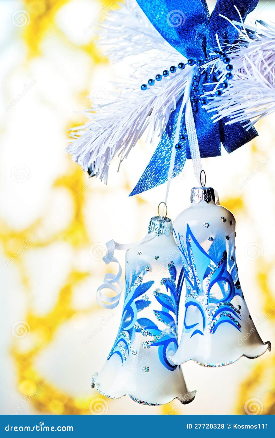 Two Christmas bells stock photo. Image of party, ornament - 27720328