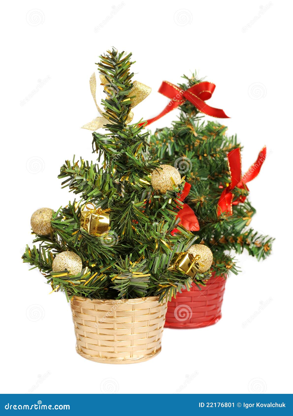Two christmas tree stock image. Image of celebration - 22176801