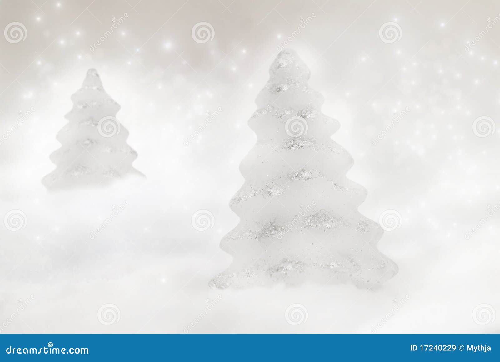 Two Christmas trees stock image. Image of bokeh, background - 17240229