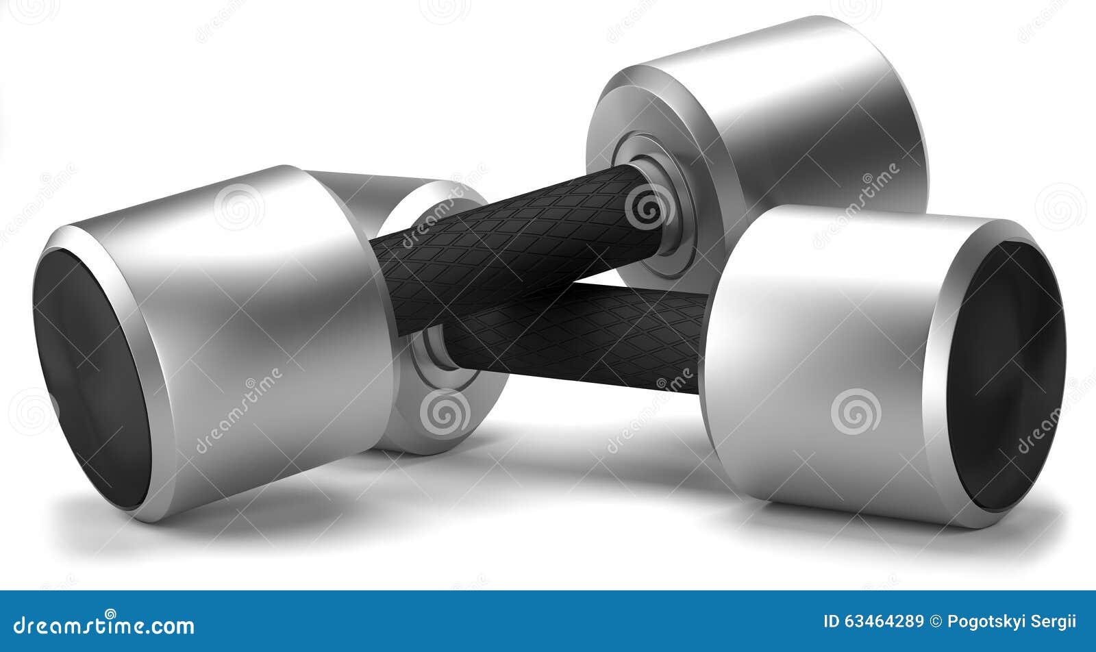 Two Chrome Dumbbell with Rubber Handle Stock Illustration ...