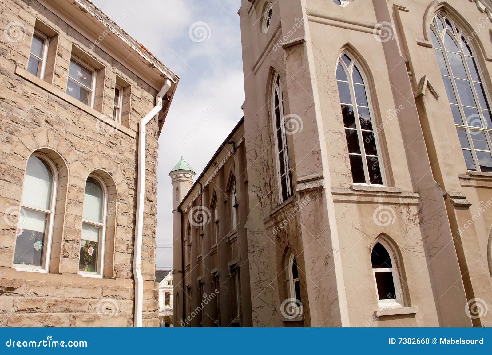 Two churches stock photo. Image of sunday, architecture - 7382660