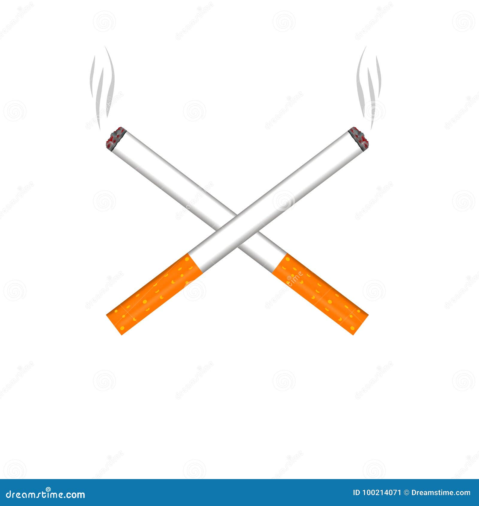 Two Cigarette Smoking Cigarettes Illustration Stock Vector ...