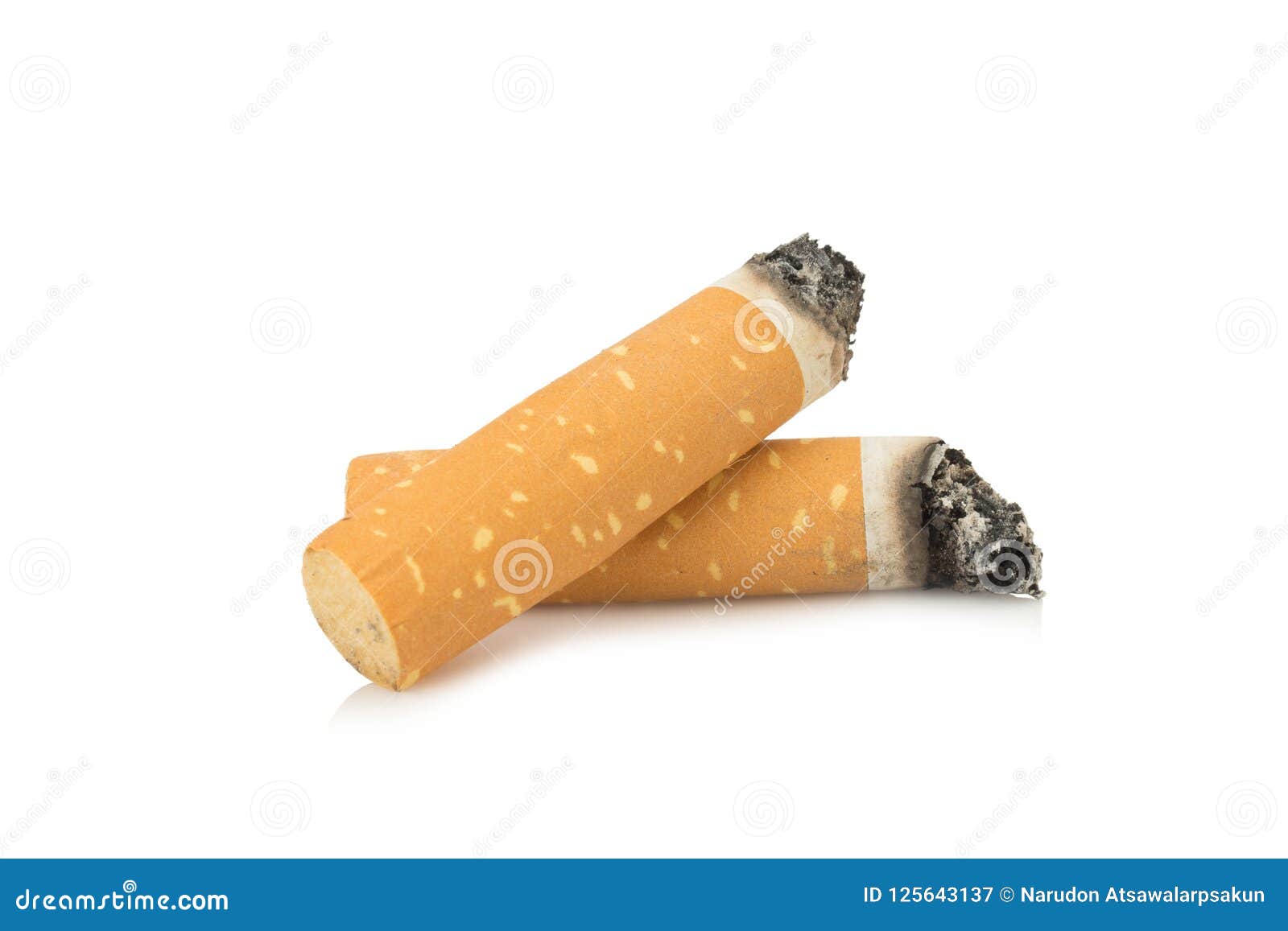Two Cigarettes Isolated on White Background Stock Image - Image of ...
