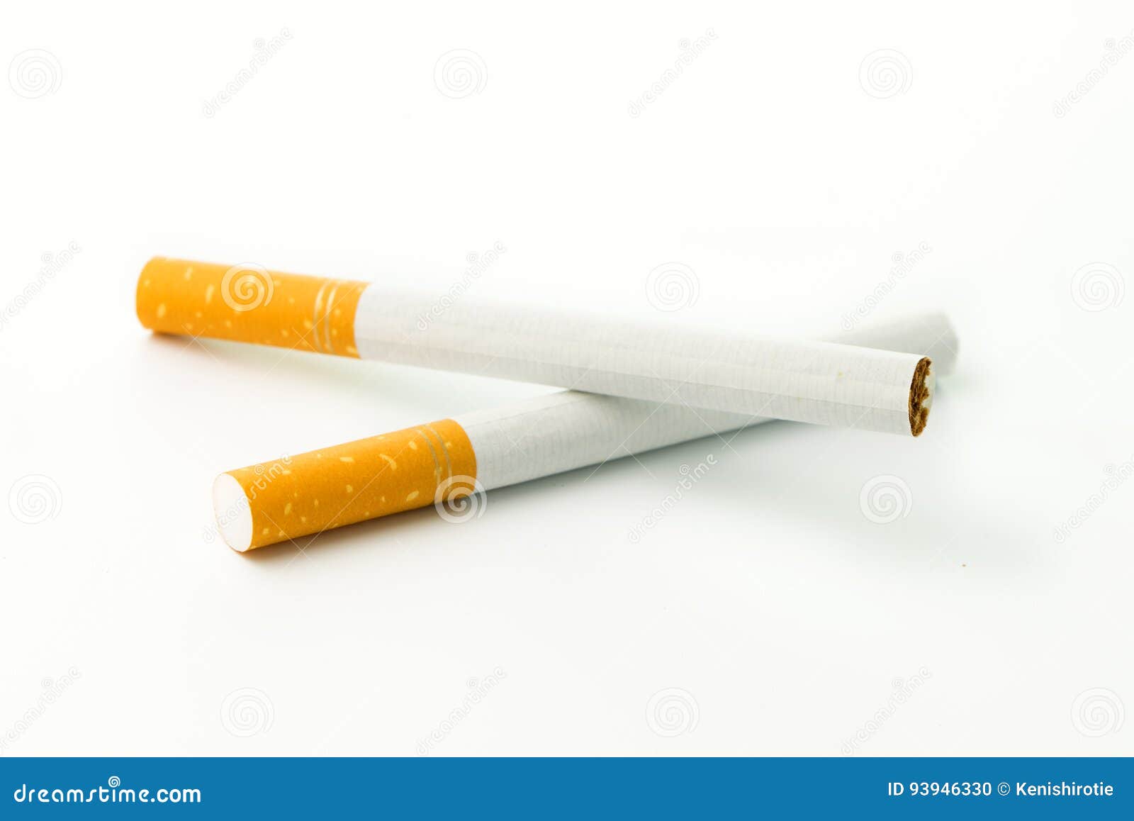 Two cigarettes close up stock photo. Image of cigar, white - 93946330