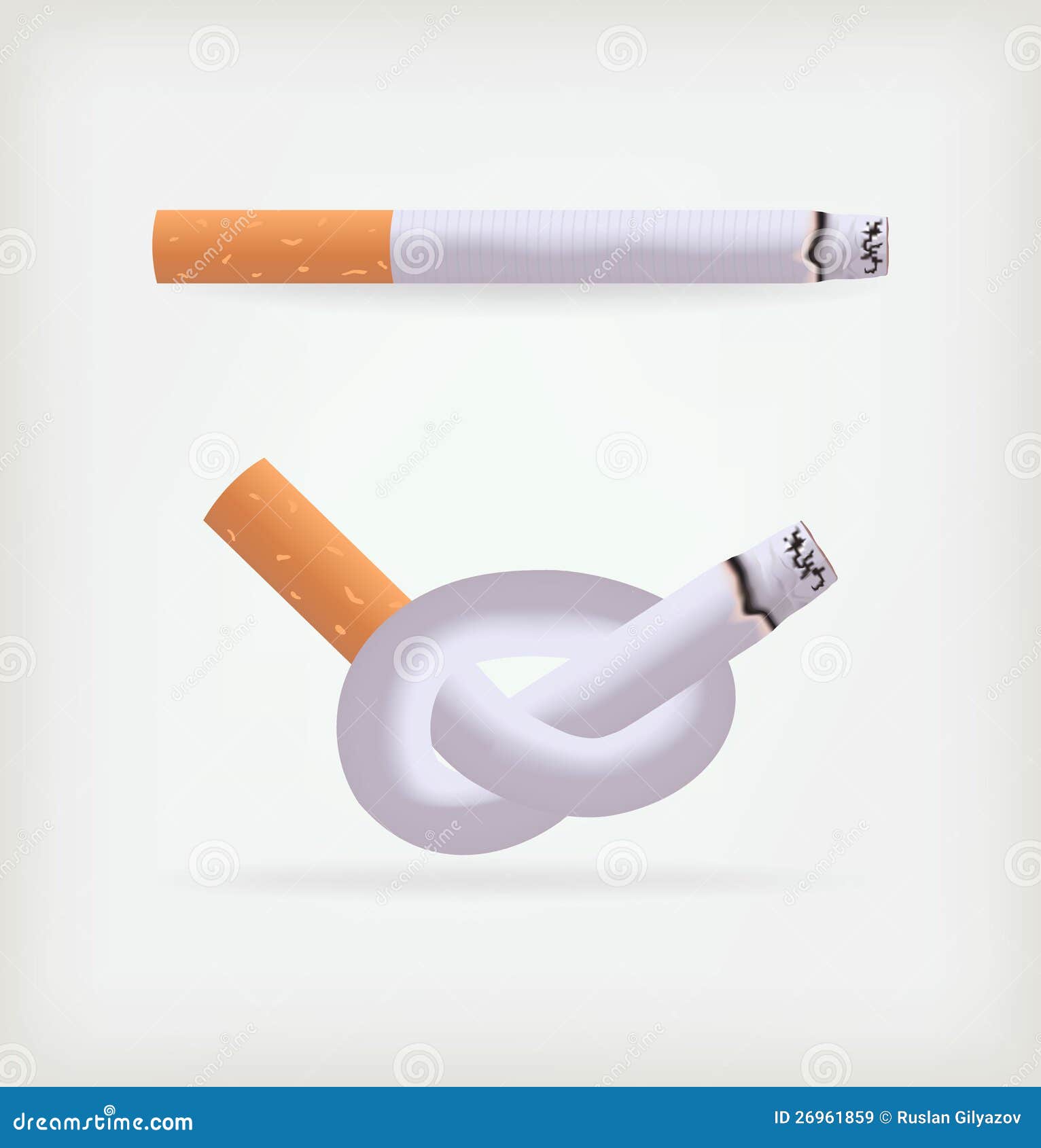 Two cigarettes vector stock vector. Illustration of garbage - 26961859