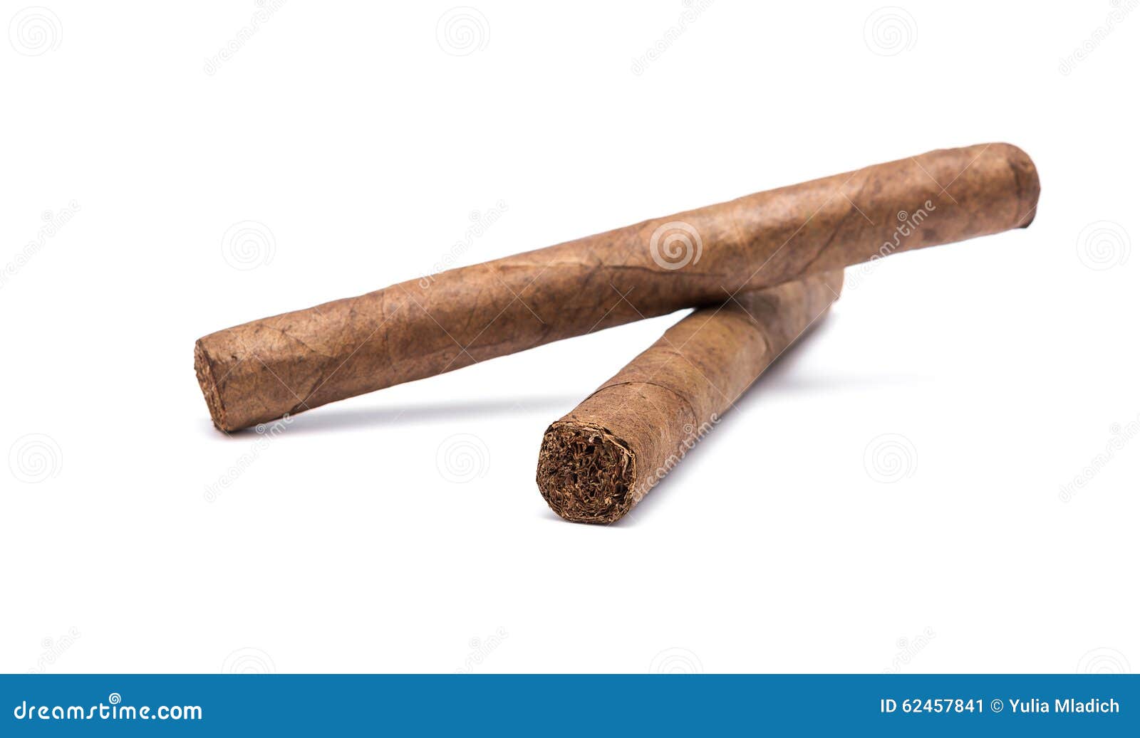 Two cigars on white stock image. Image of closeup, leisure - 62457841
