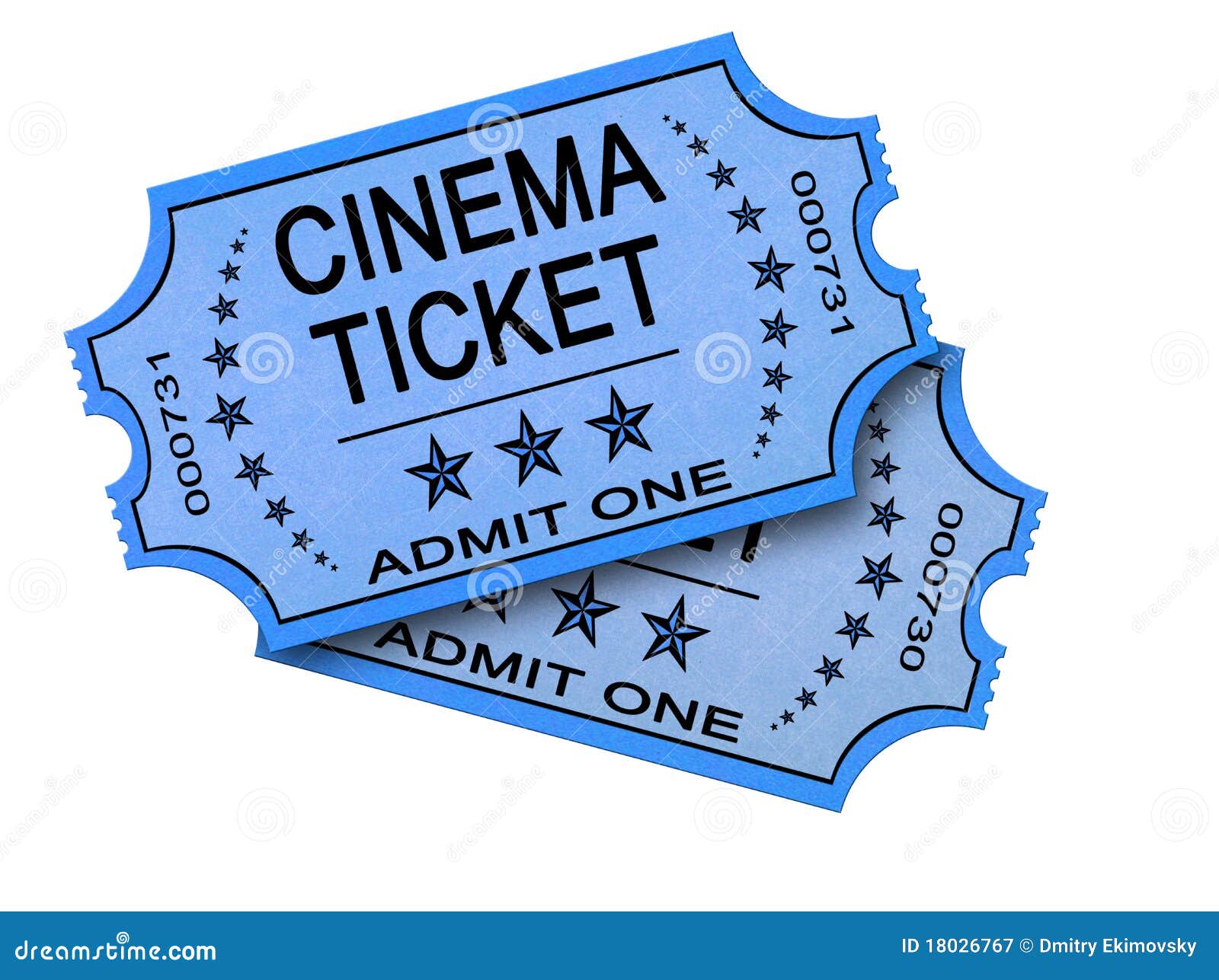 Two Cinema Tickets on White Stock Image - Image of cardboard, admit ...