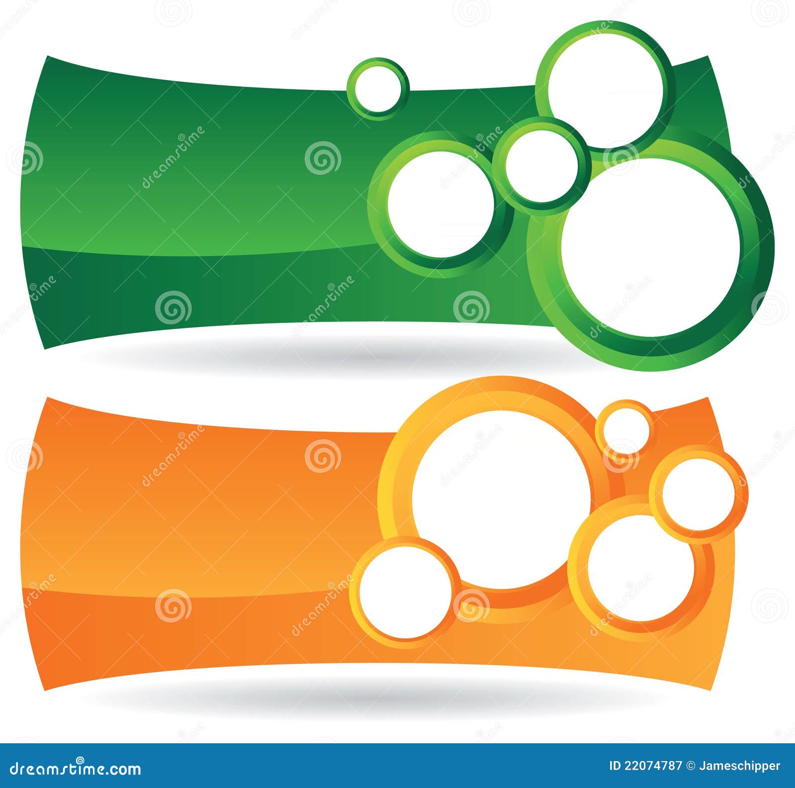 Two Circle Banner Backgrounds Stock Vector - Illustration of pattern ...