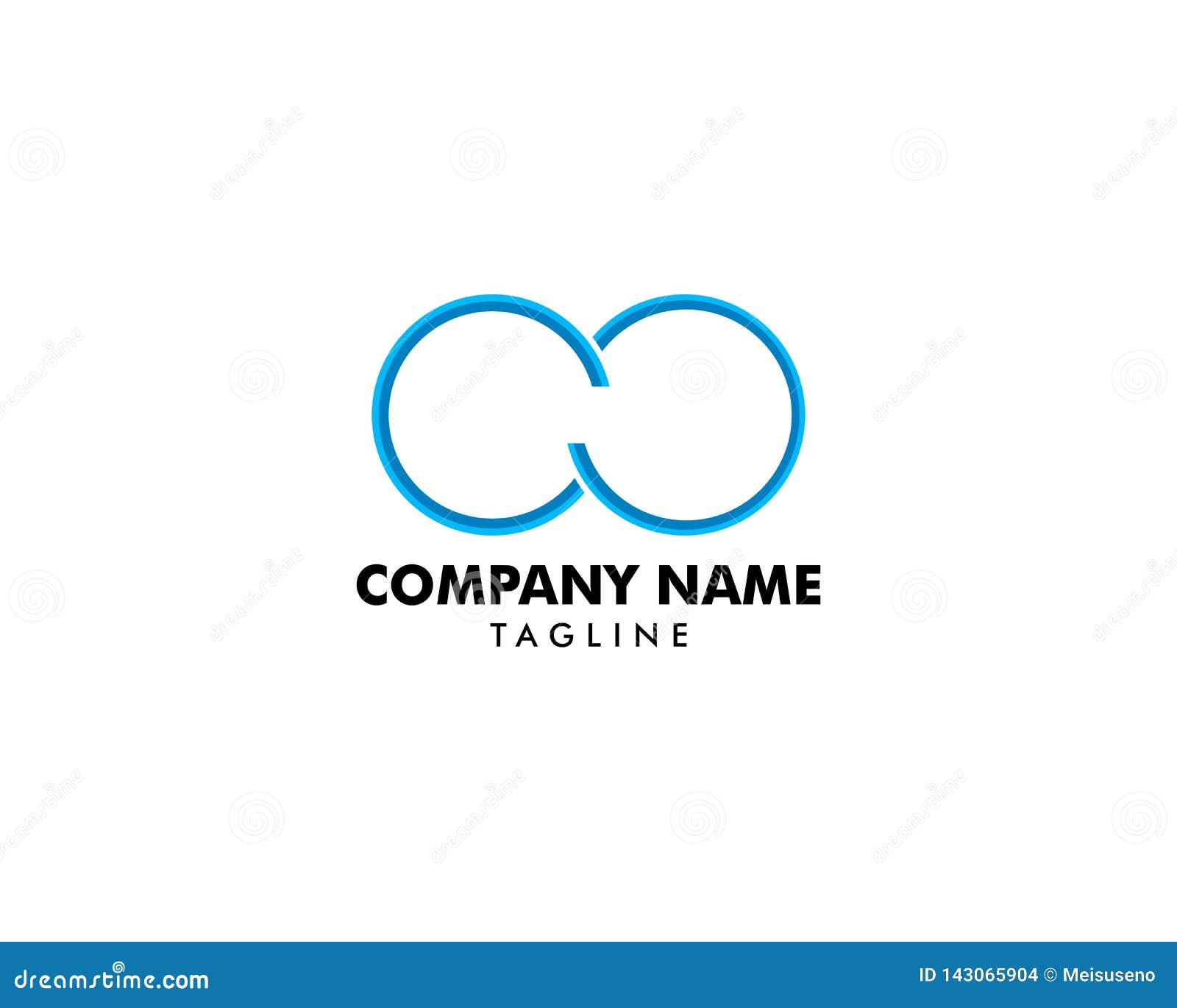 Two Circle Rings Locked Logo Design Vector Template Stock Vector ...