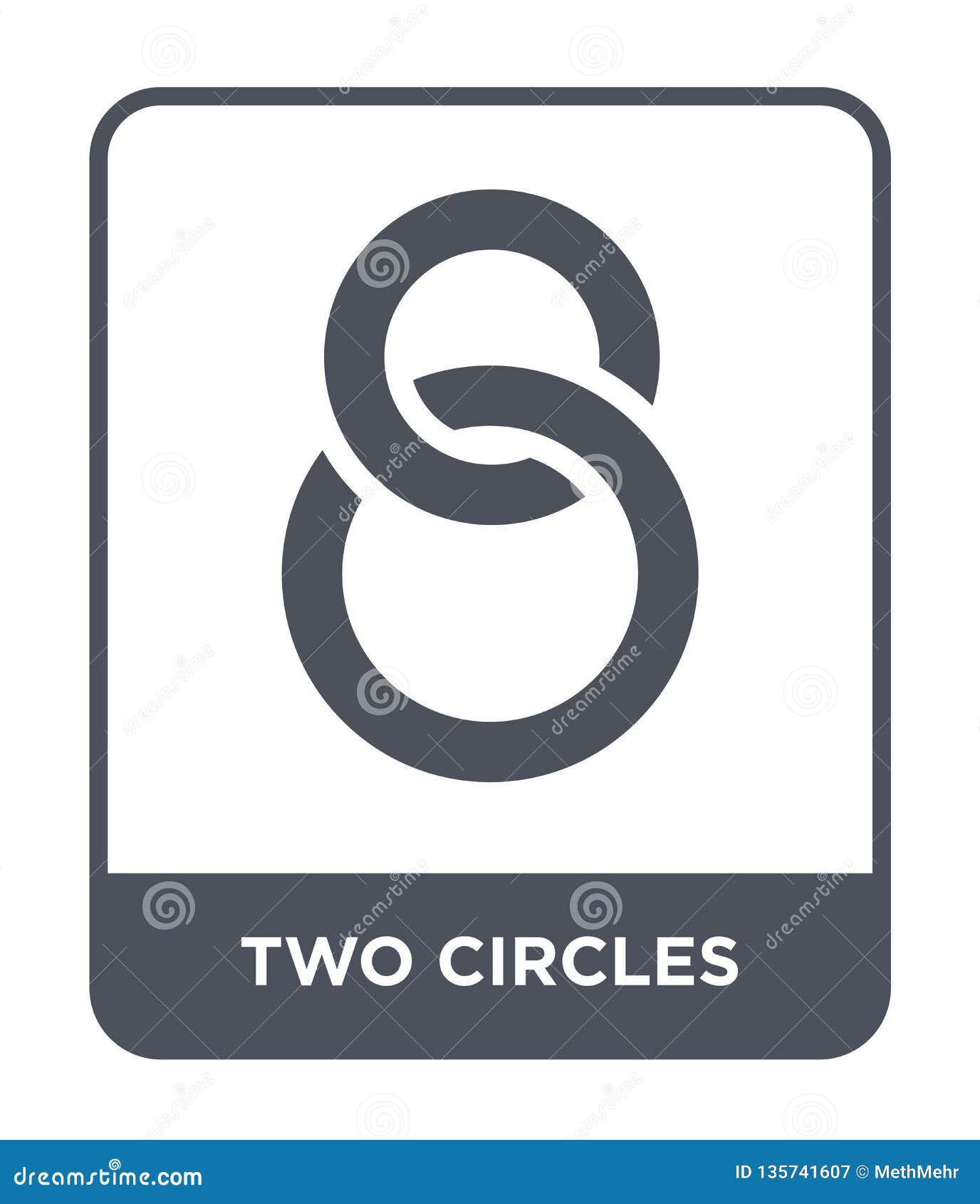 Two Circles Icon in Trendy Design Style. Two Circles Icon Isolated on ...