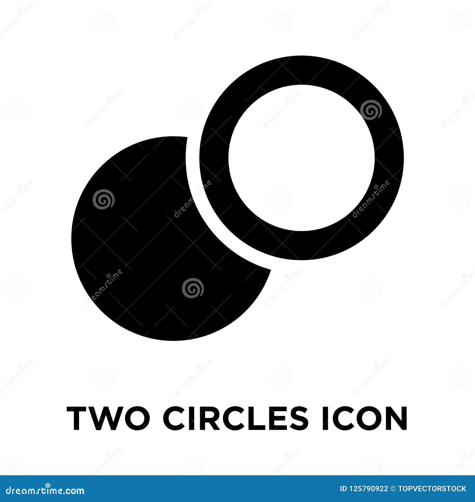 Two Circles Icon Vector Isolated on White Background, Logo Concept of ... Two Circles Icon Vector Isolated on White Background, Logo Concept of ...