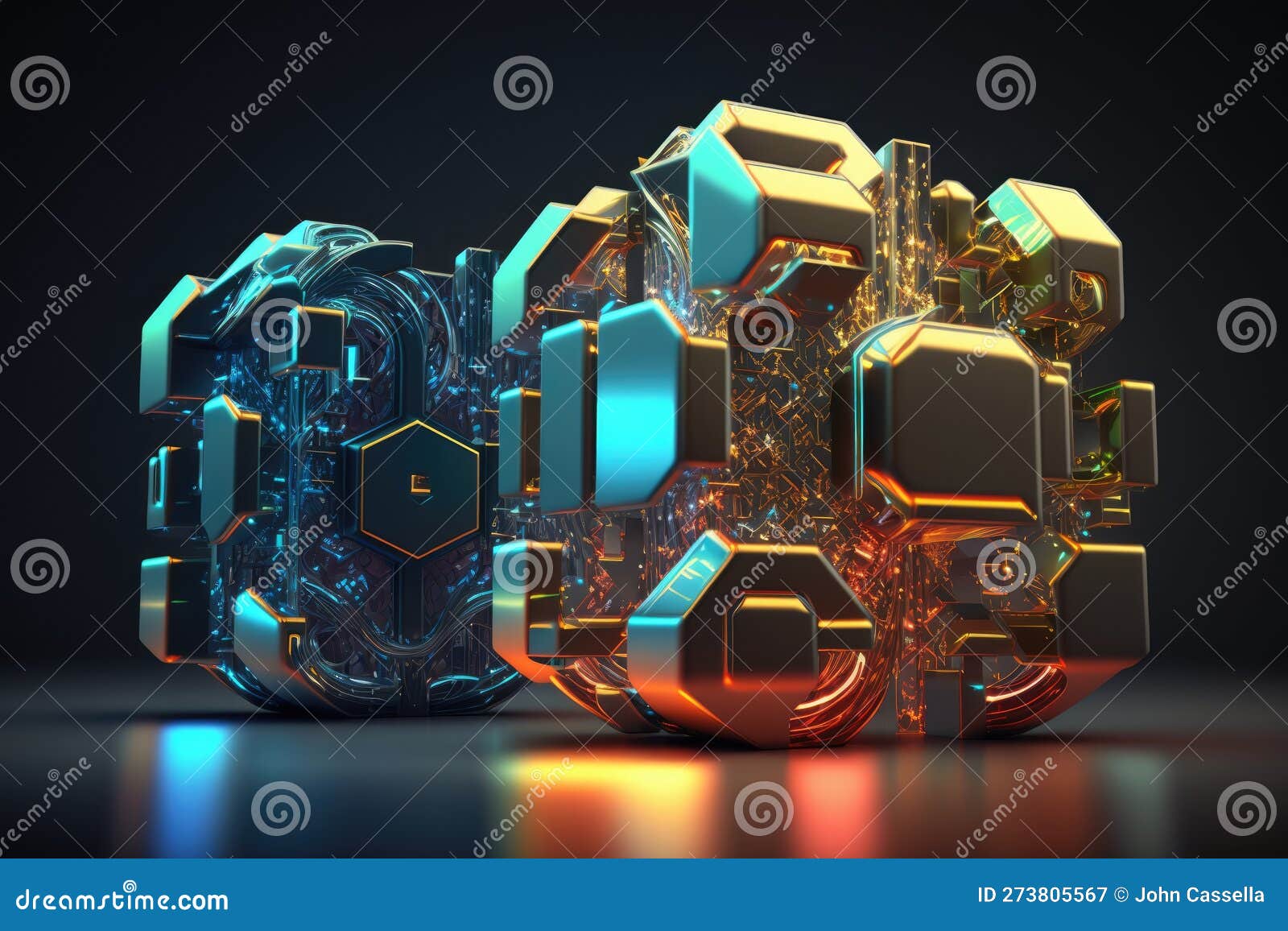 Blockchain Computer Circuit Board Stock Illustration - Illustration of ...