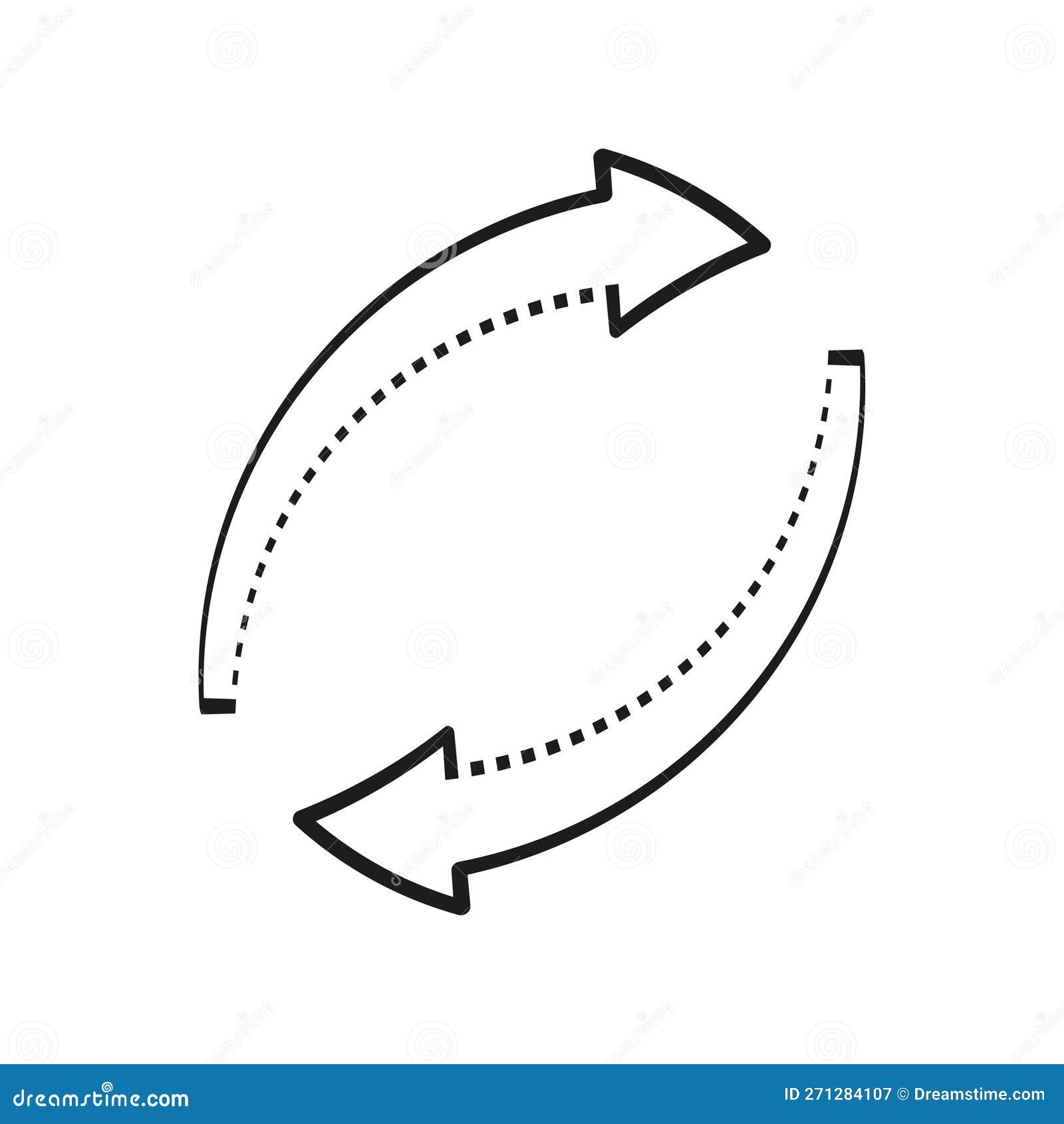 Two Circular Arrows Black. Reload Symbol. Vector Illustration Stock ...