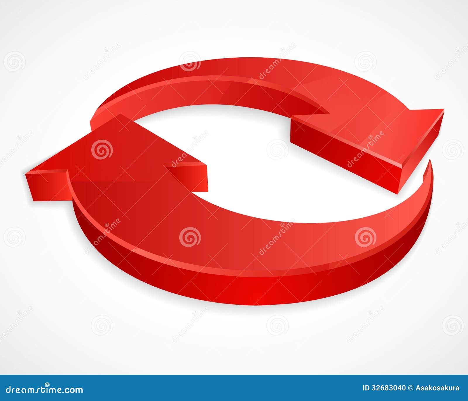 Two Circular Arrows 3D Logos Vector Illustration | CartoonDealer.com ...