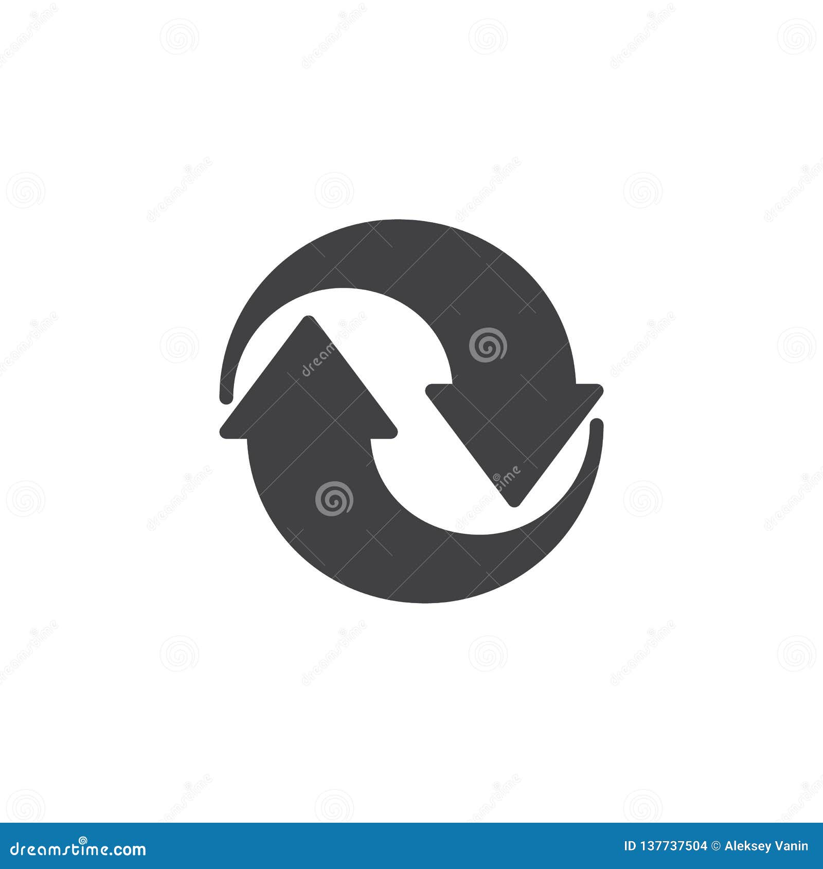 Two Circular Arrows Vector Icon Stock Vector - Illustration of pixel ...