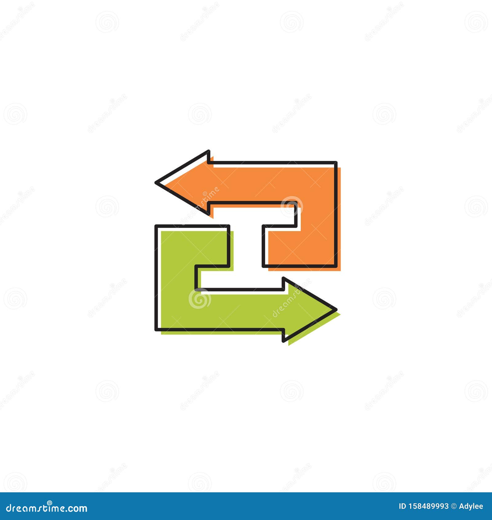 Two Circular Arrows Vector Icon Symbol Isolated on White Background ...