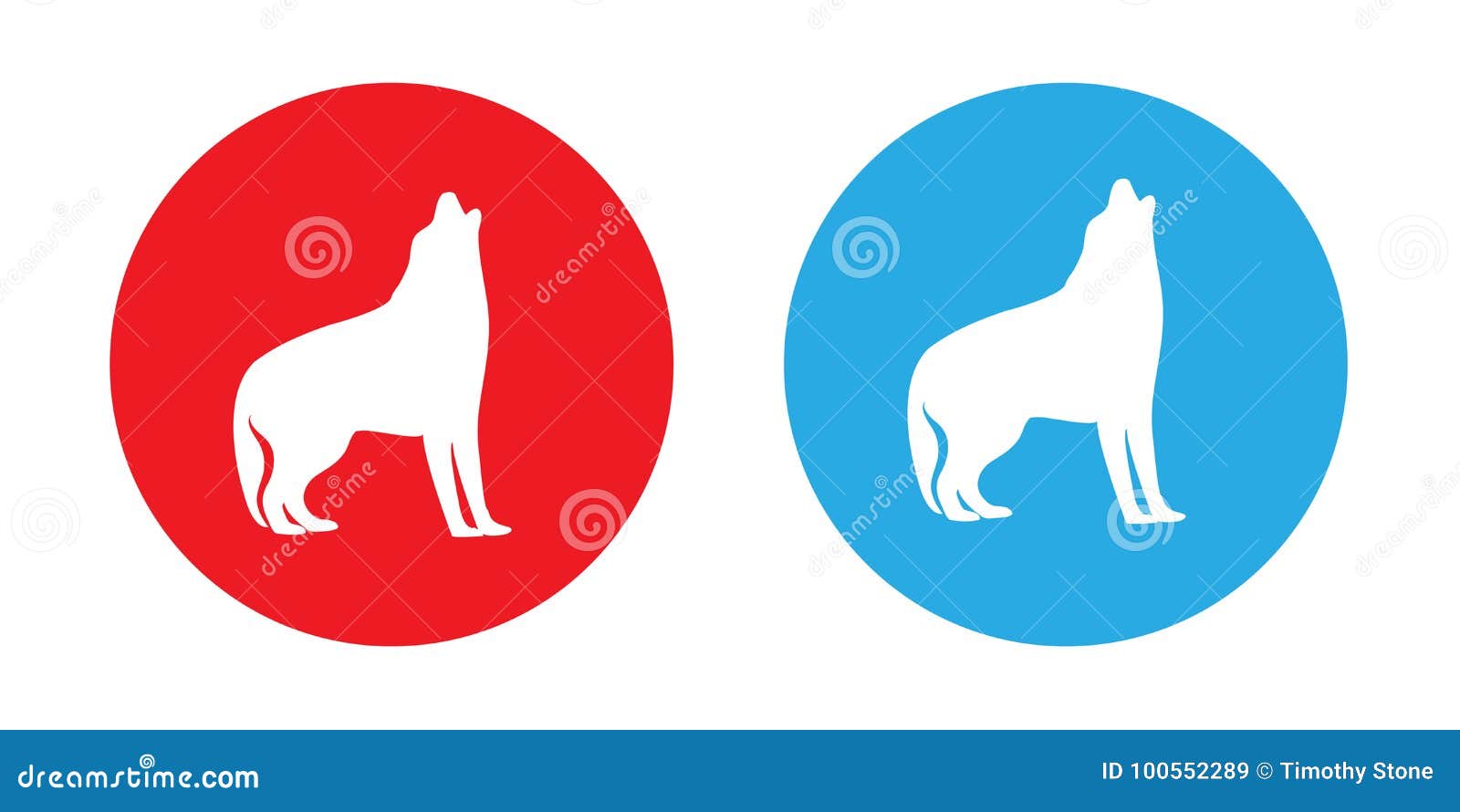 Two dog logos stock vector. Illustration of realistic - 100552289