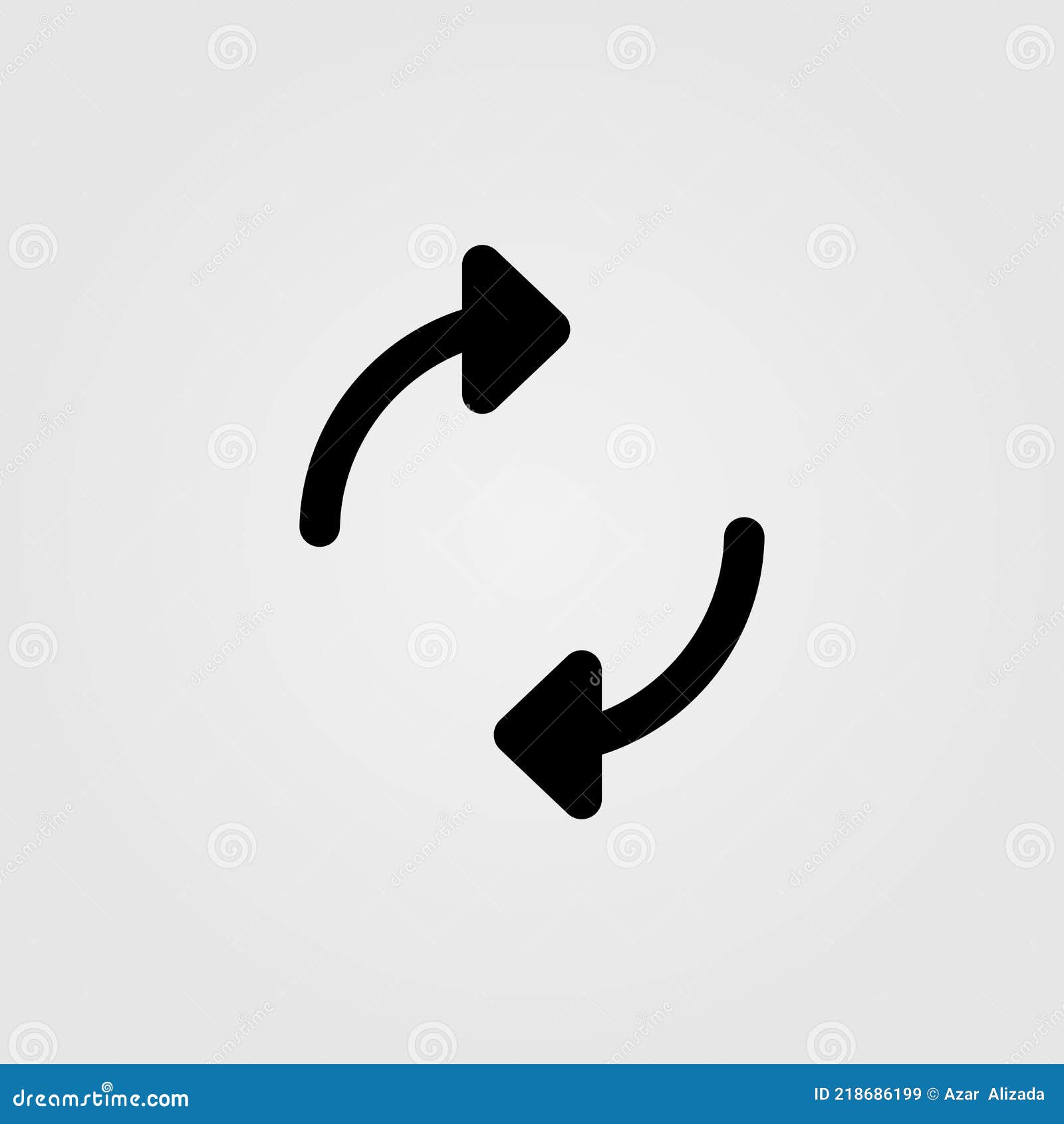 Two Circulating Arrows Icon. Reload, Refresh Symbol Stock Vector ...