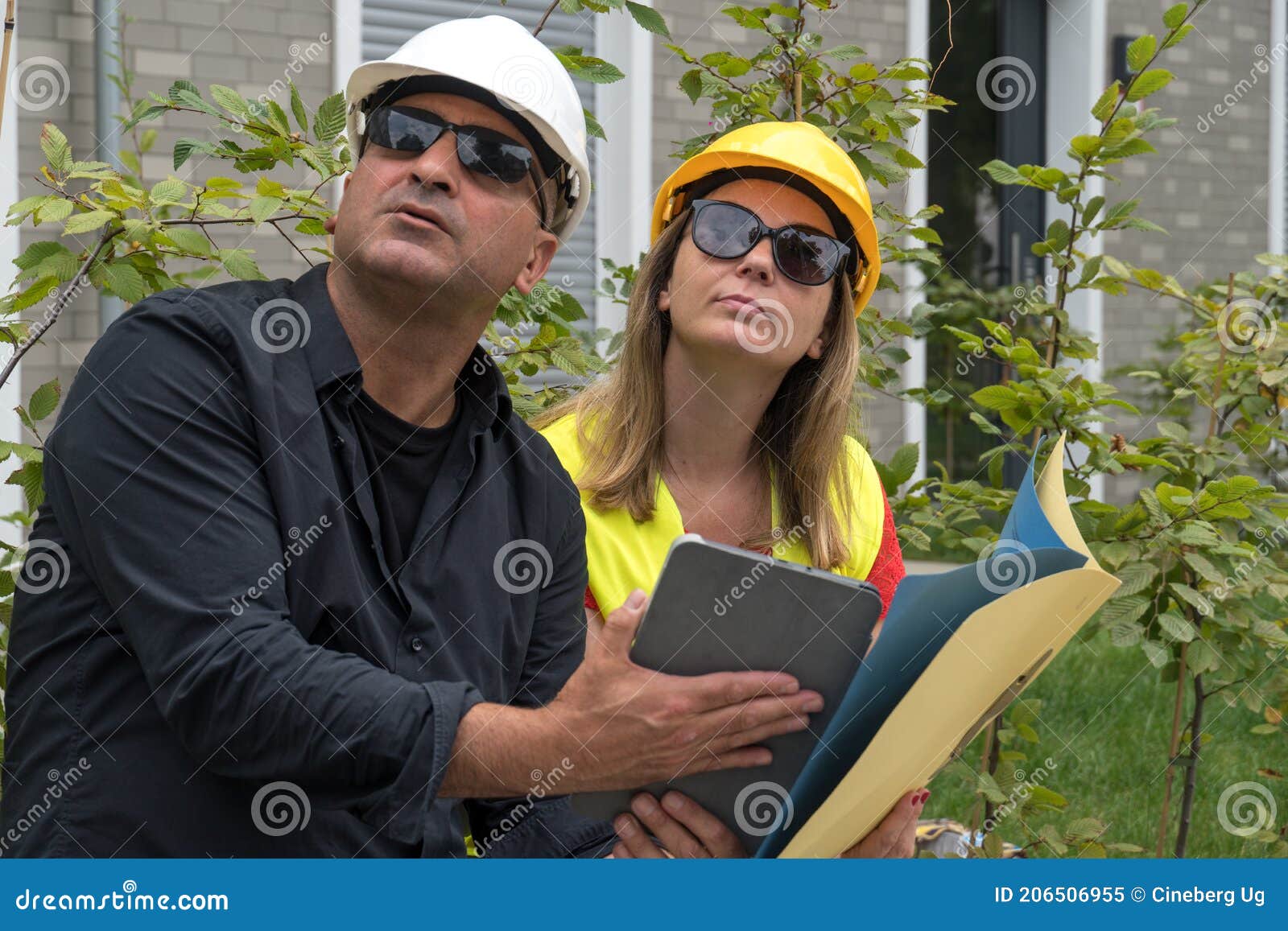 Civil engineers at work stock image. Image of environment - 206506955