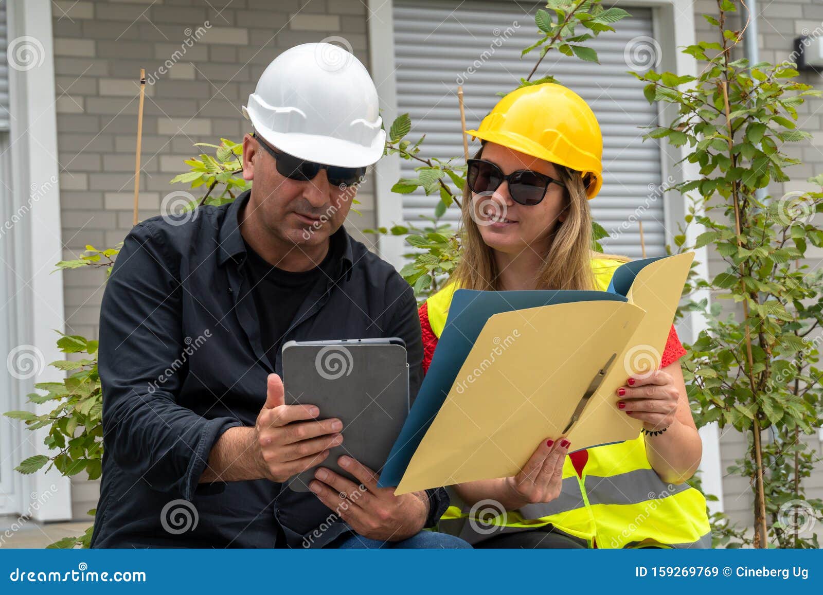 Two Civil Engineers at Work Stock Image - Image of female, engineering ...