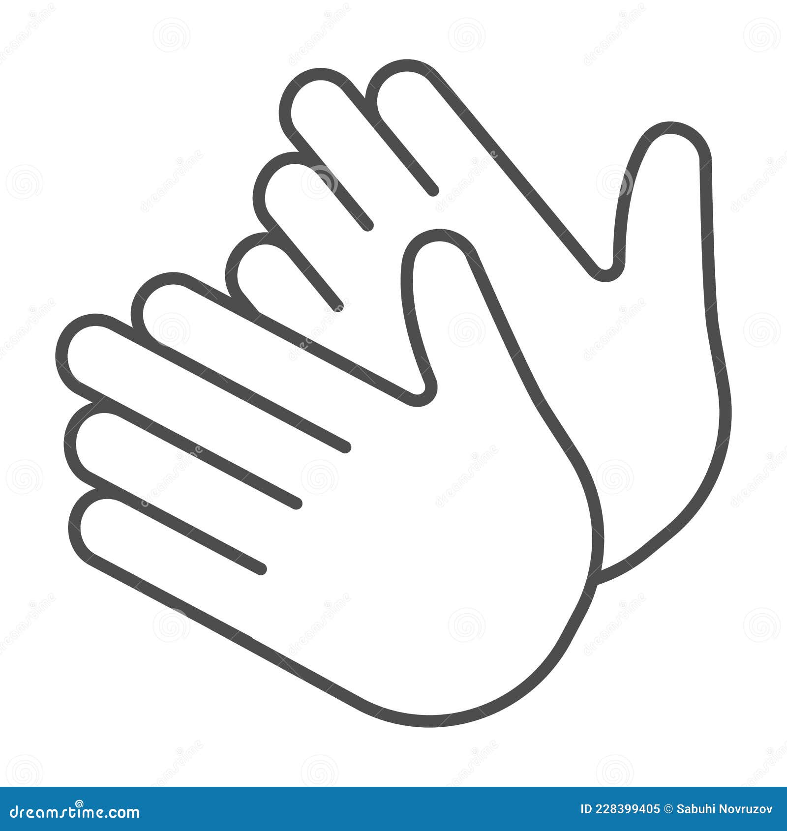 Two Clapping Hands, Applause, Bravo Thin Line Icon, Theater Concept ...