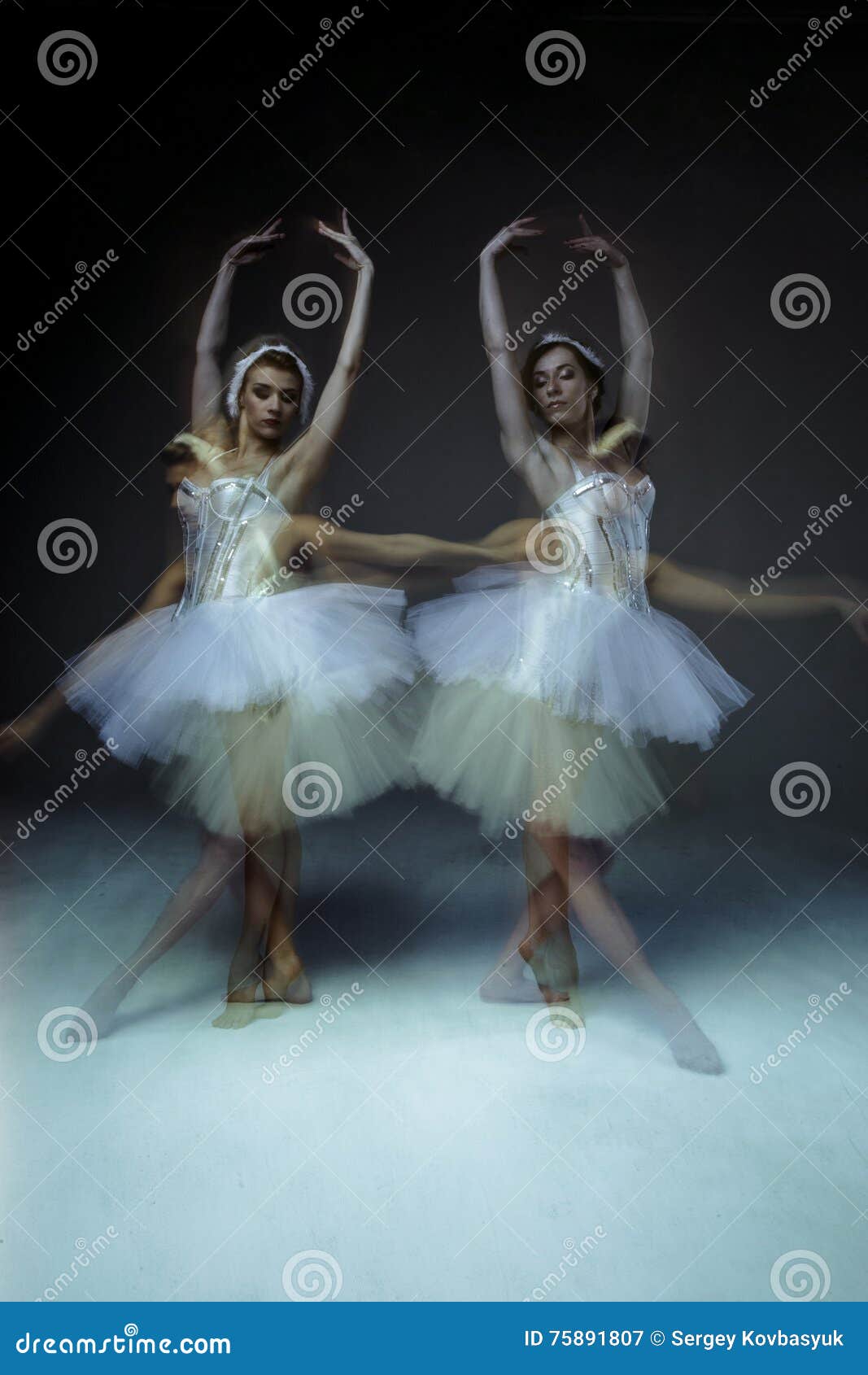 Two classic ballet dancers stock image. Image of ballet - 75891807