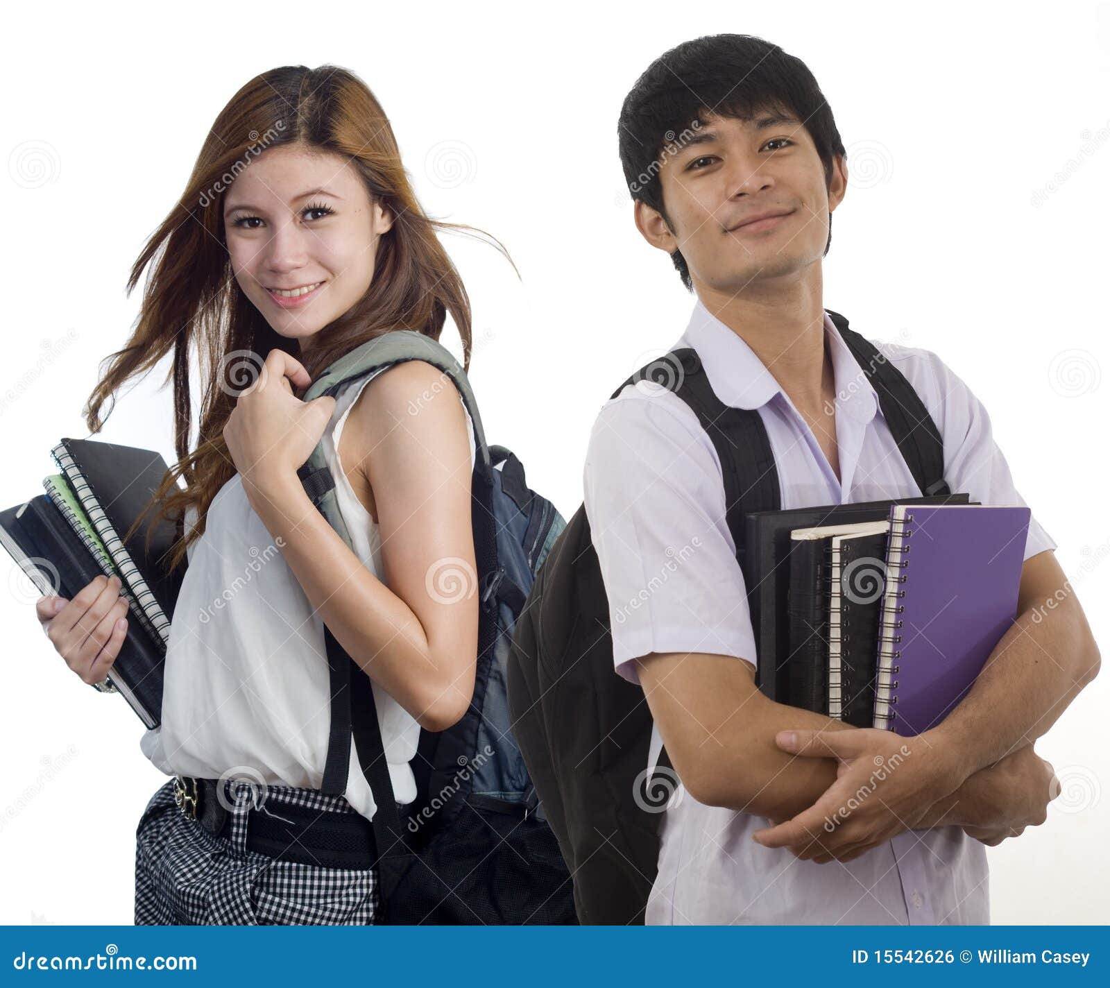 Two classmates stock photo. Image of isolated, oriental - 15542626