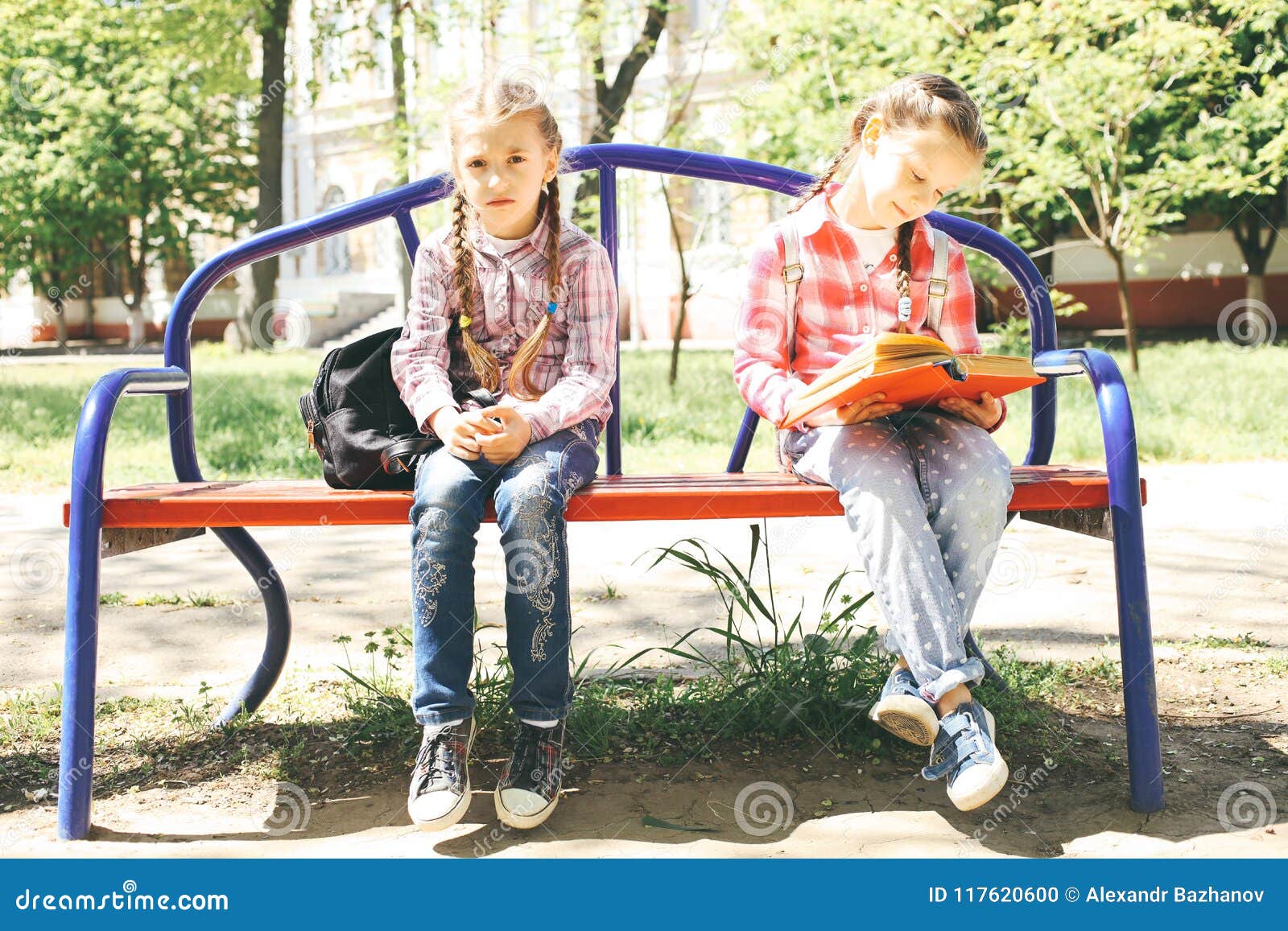Classmates Sit and Read a Book Stock Photo - Image of happy, person ...