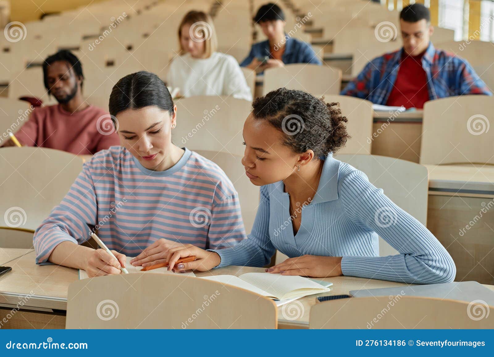Students Doing Work in Team Stock Photo - Image of teamwork, college ...