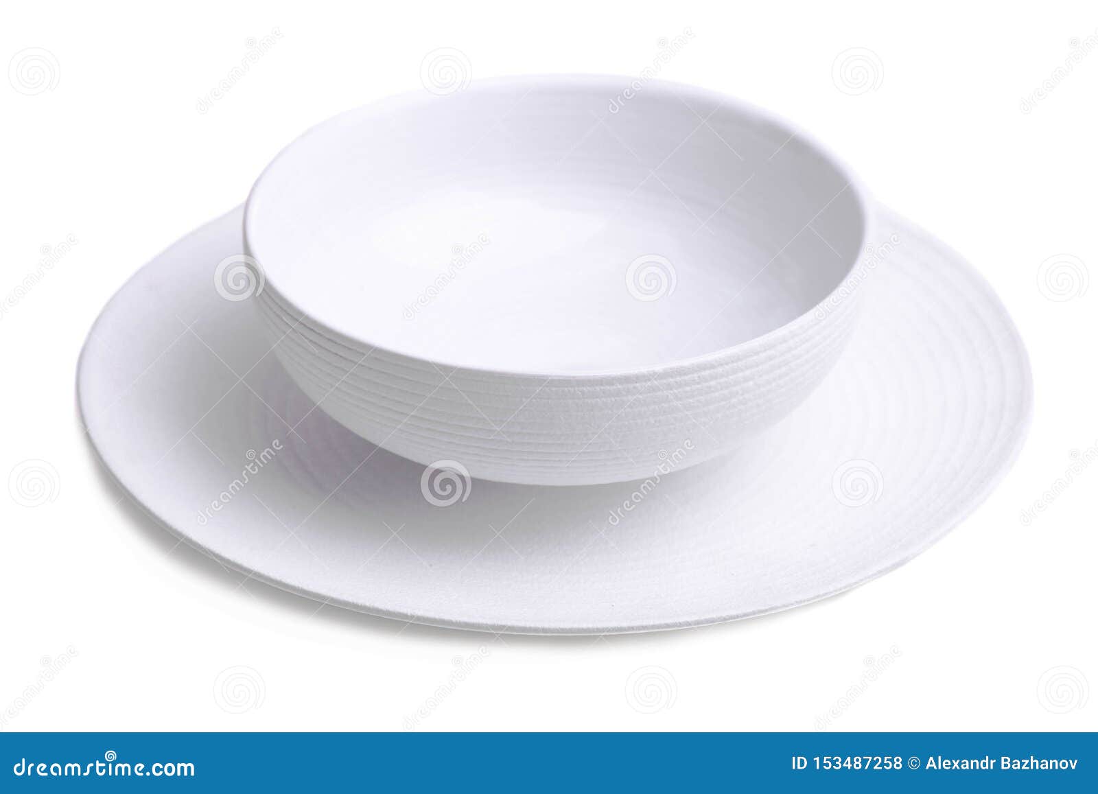 Two clean empty plates stock photo. Image of kitchen - 153487258
