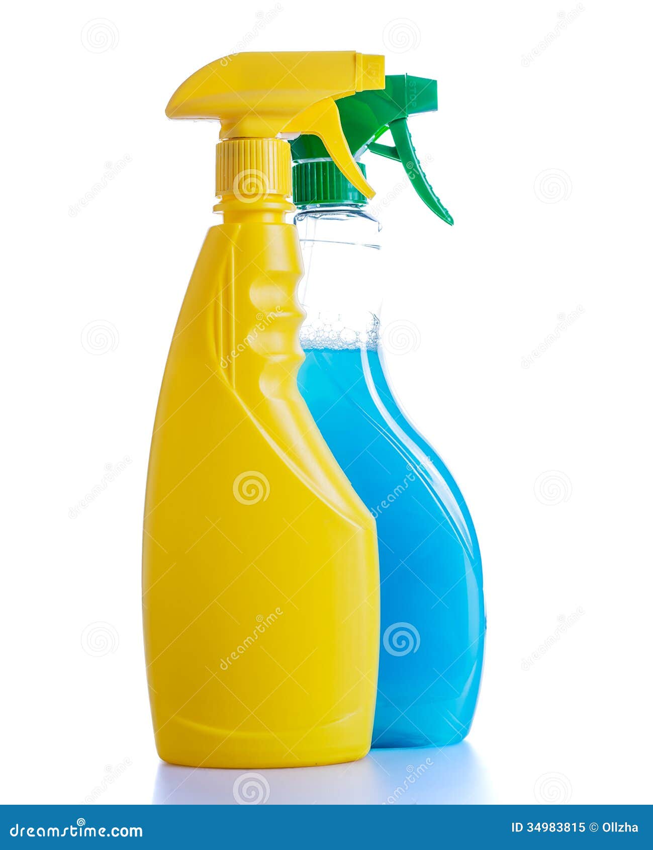Two cleaning spray bottles stock image. Image of detergent - 34983815