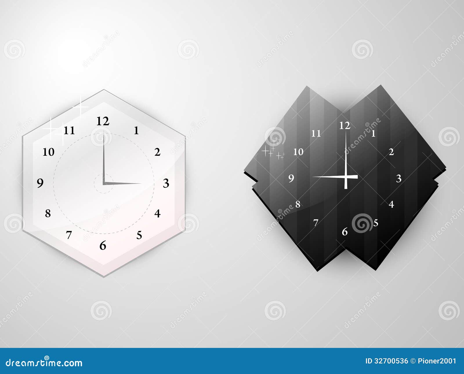 Two clocks stock vector. Illustration of minute, circle - 32700536