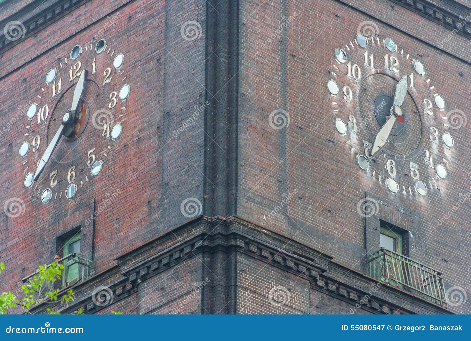 Two clocks stock image. Image of stone, port, tourist - 55080547