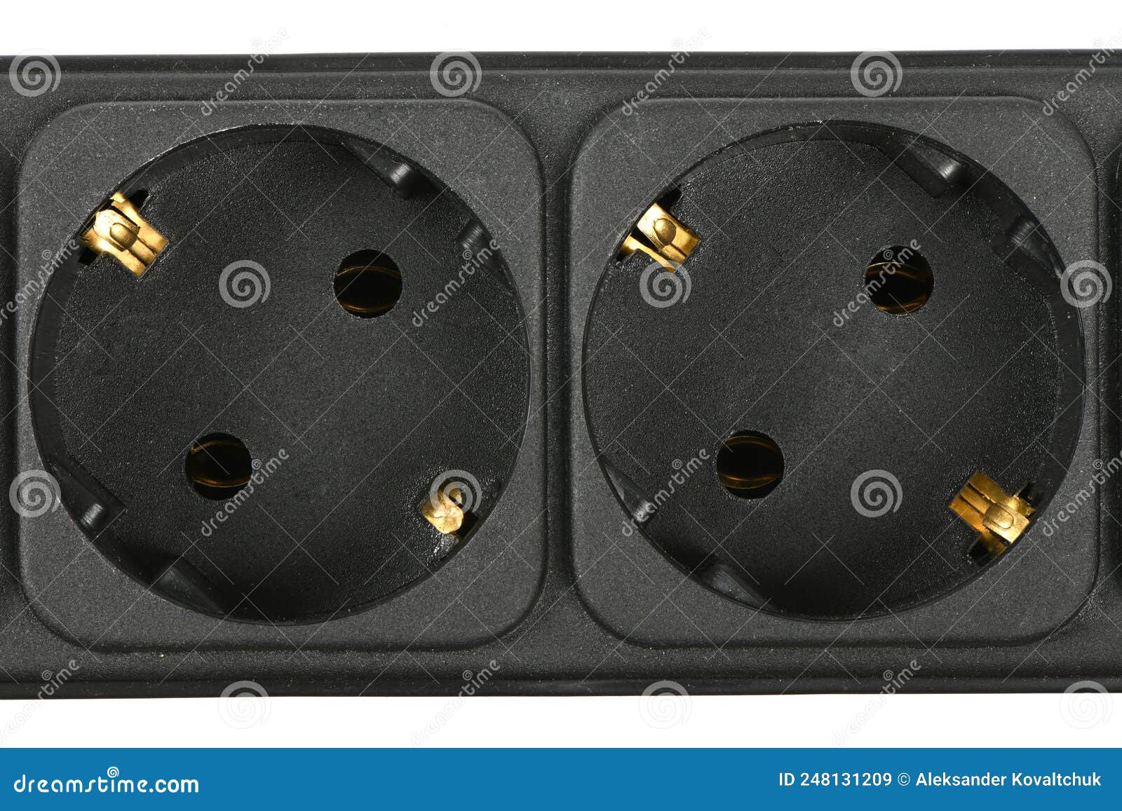 Two Close-up Black Carrying Socket Isolated on White Stock Image ...