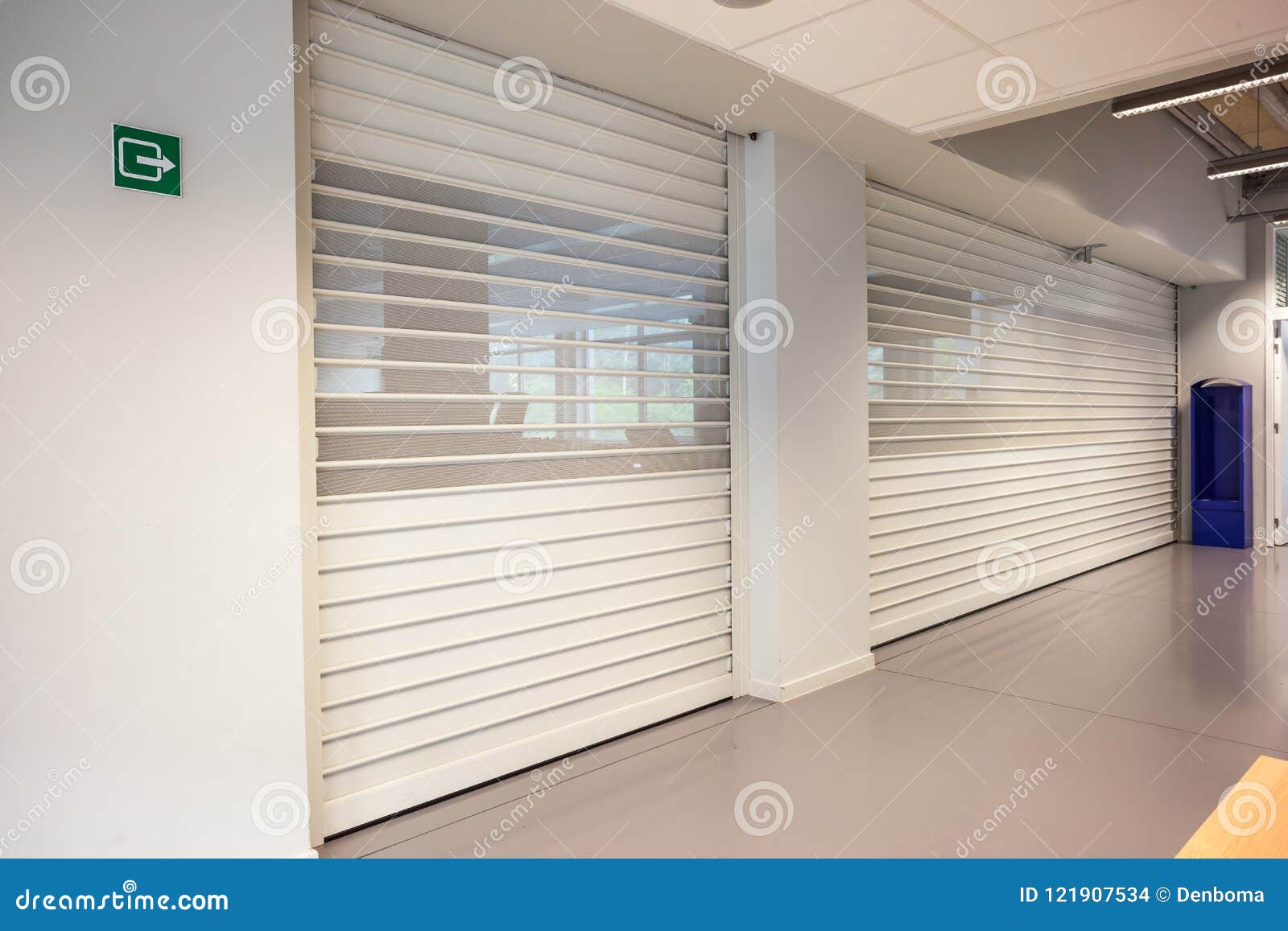 Two closed shutter stock photo. Image of security, blinds - 121907534