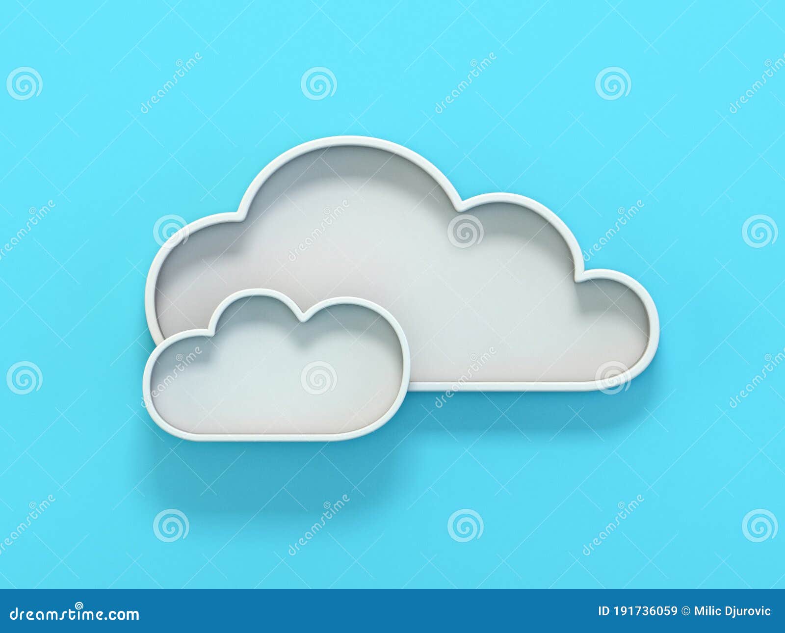 Set Of Cloud Signs. Symbols For Weather Forecast. Vector Illustration ...