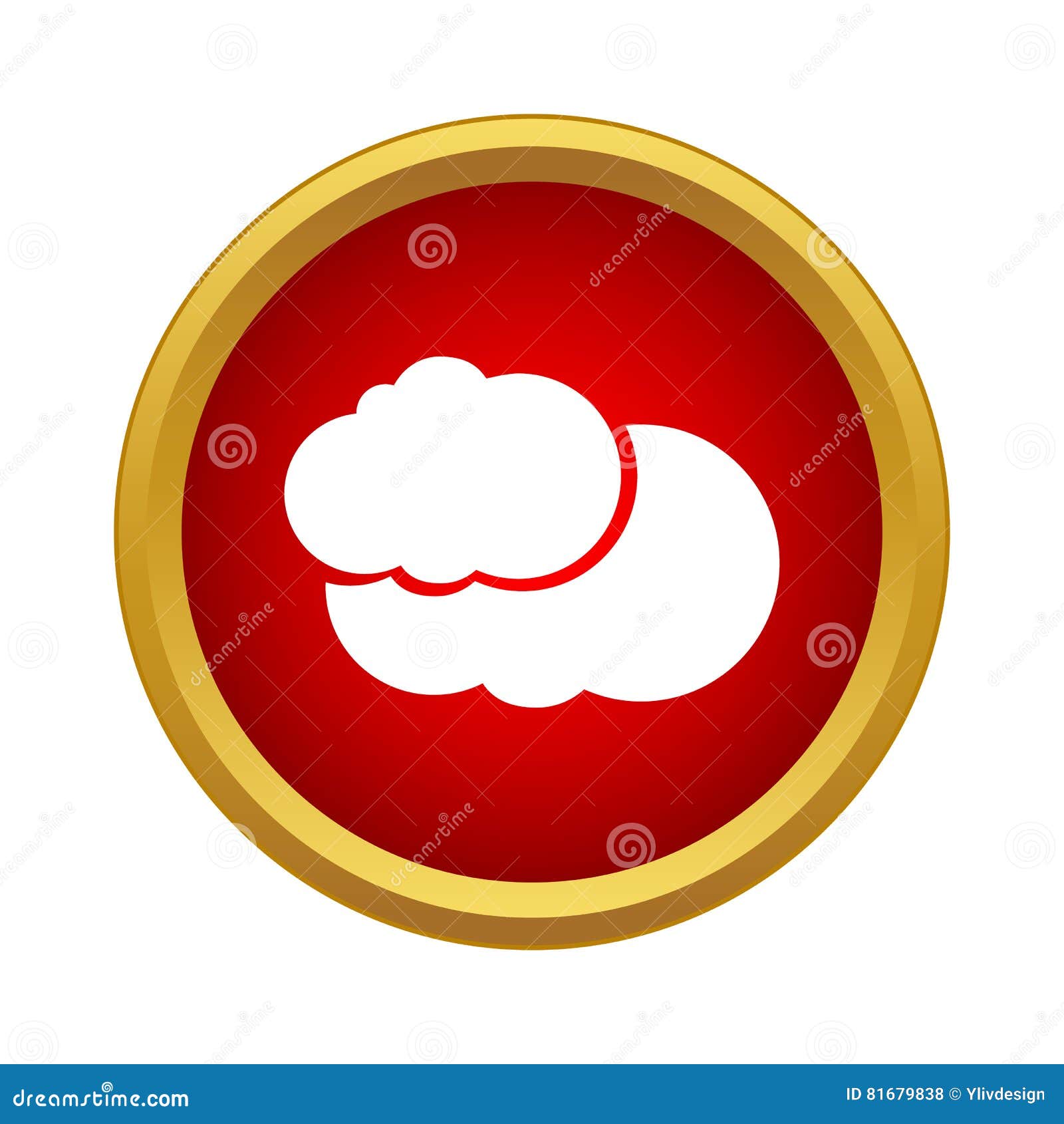 Two Clouds Icon, Simple Style Stock Vector - Illustration of humidity ...