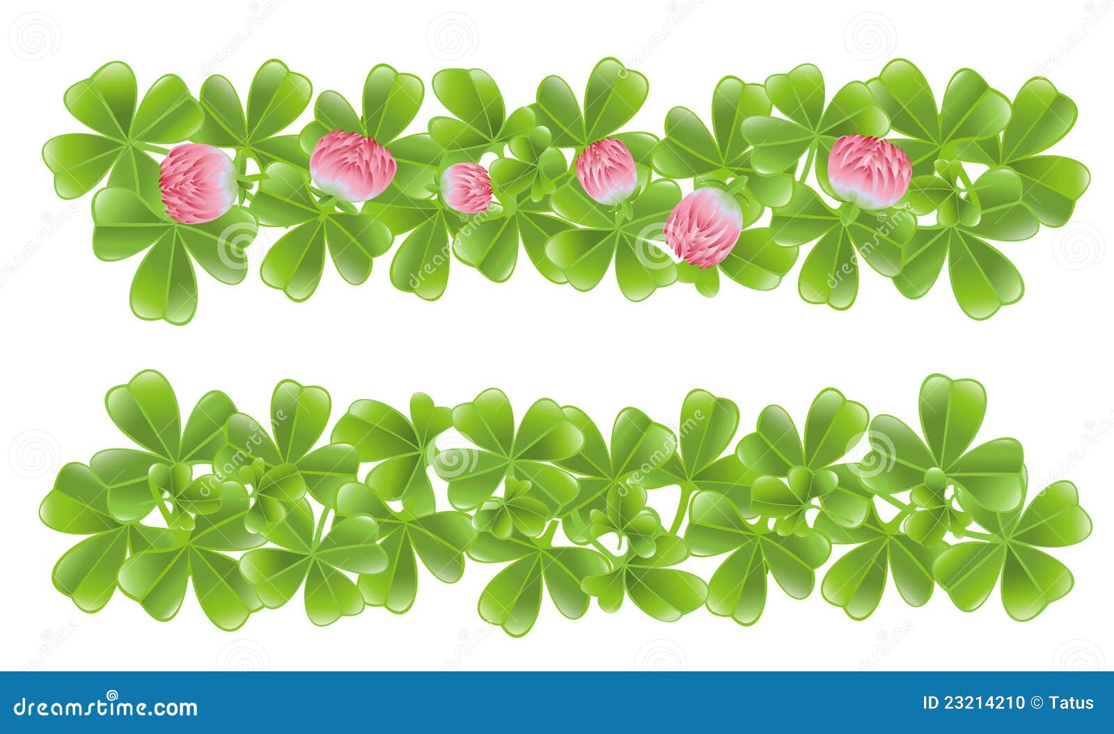 Two clover leafs banners stock vector. Illustration of accent - 23214210
