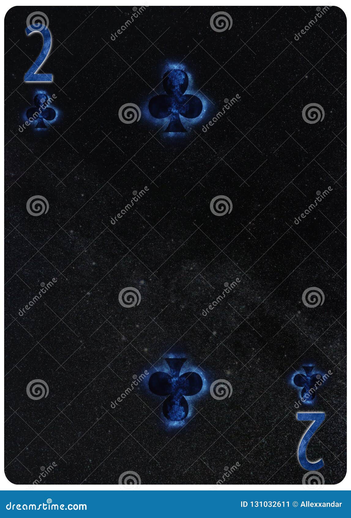 Two of Clubs Playing Card Abstract Background Stock Illustration ...