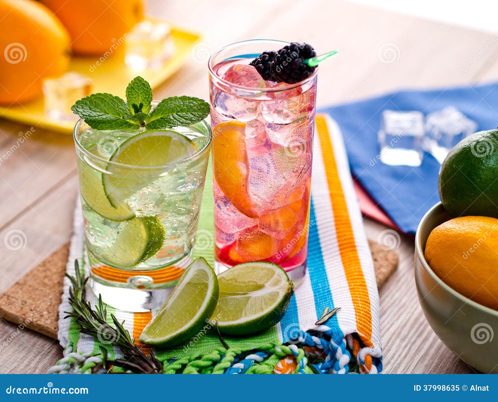 Two cocktails stock image. Image of mojito, refreshing - 37998635