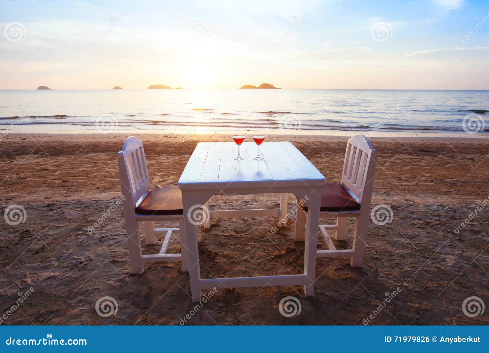Two Cocktails on the Table in Luxury Beach Restaurant Stock Photo ...