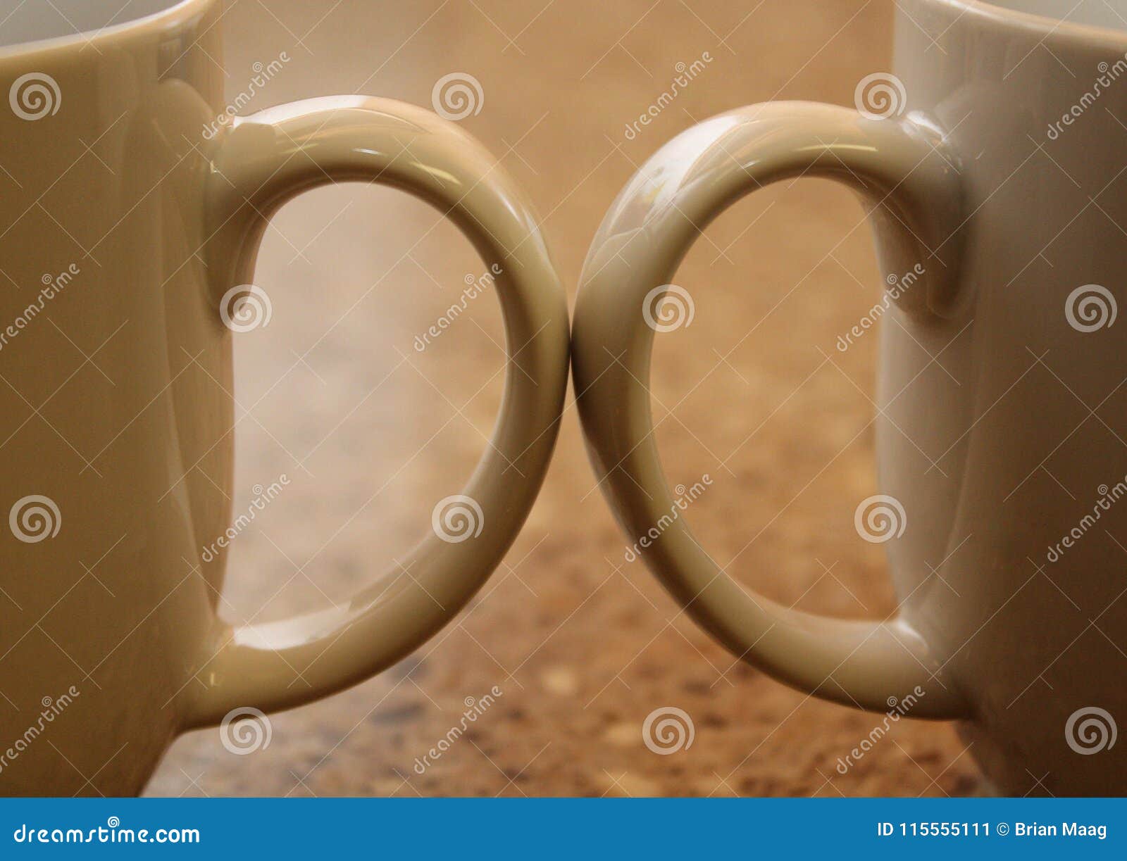 Two coffee cup handles stock image. Image of wall, cafe - 115555111