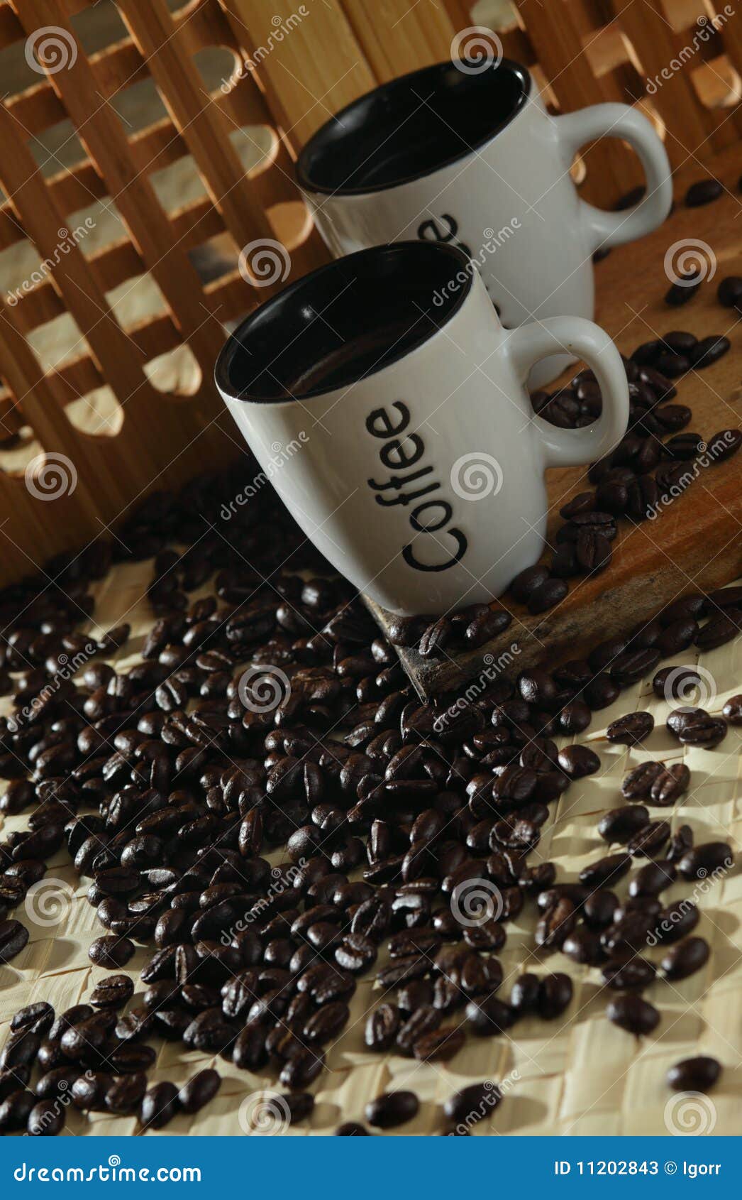Two coffee cups stock image. Image of wood, brown, alcoholic - 11202843